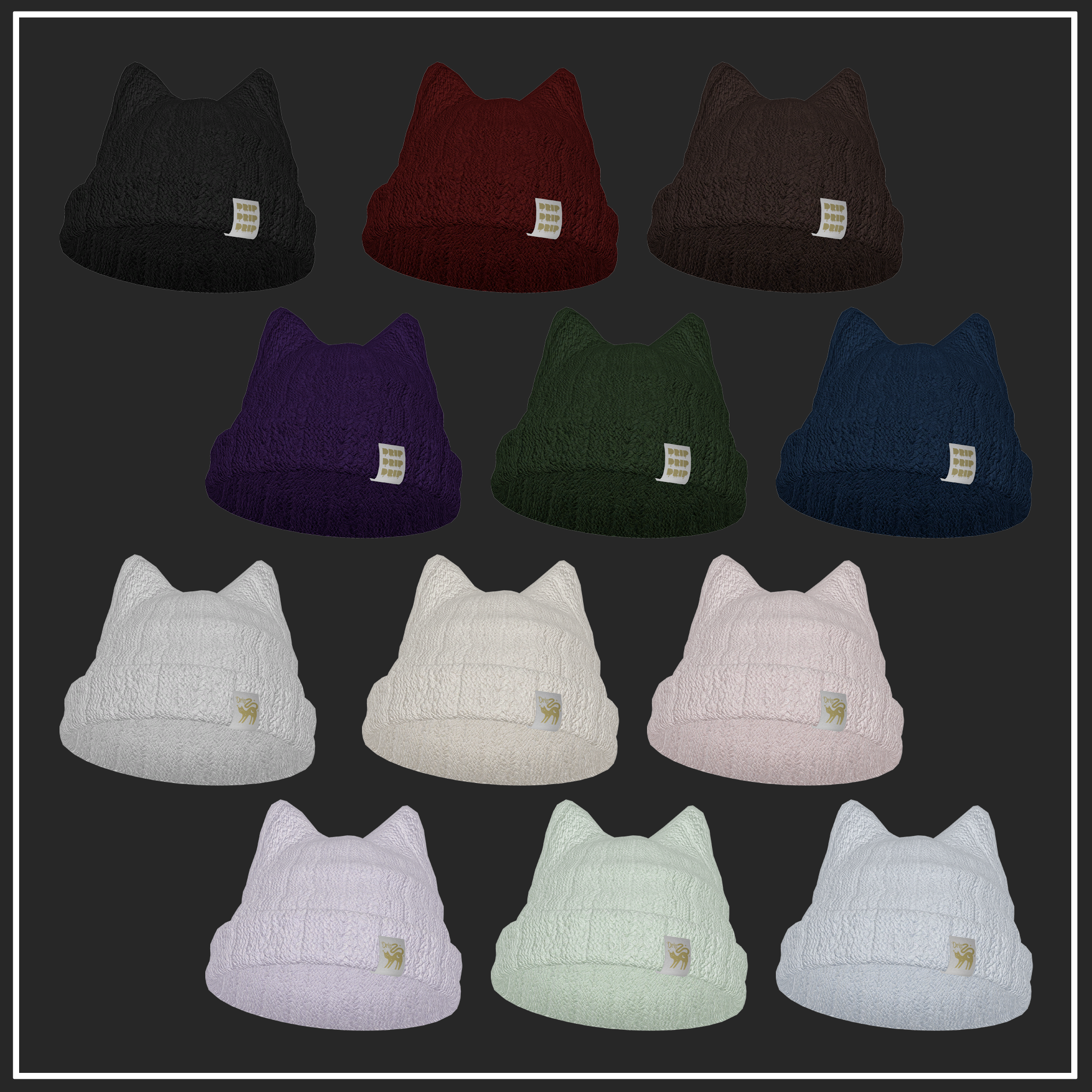 【VRChat想定】Neko Beanie【ニット帽】 - DRIP - BOOTH