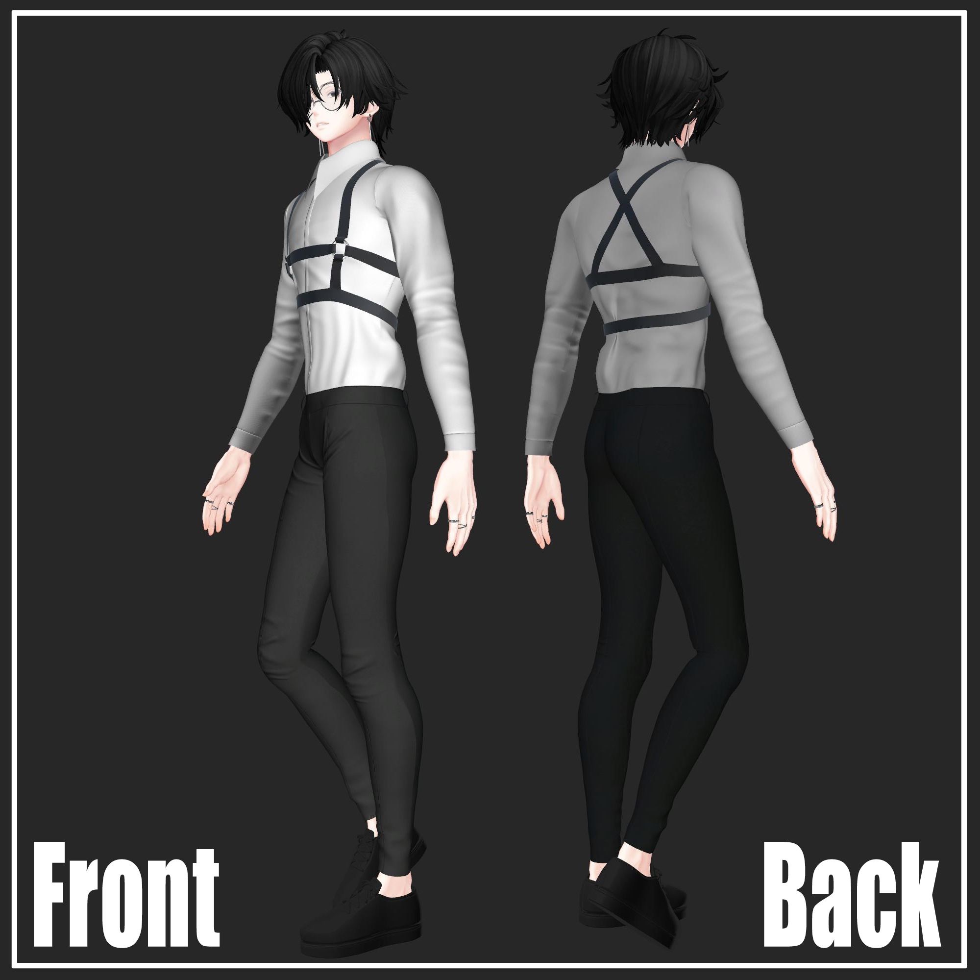 【複数アバター対応】Body garter【VRChat想定】 - DRIP - BOOTH