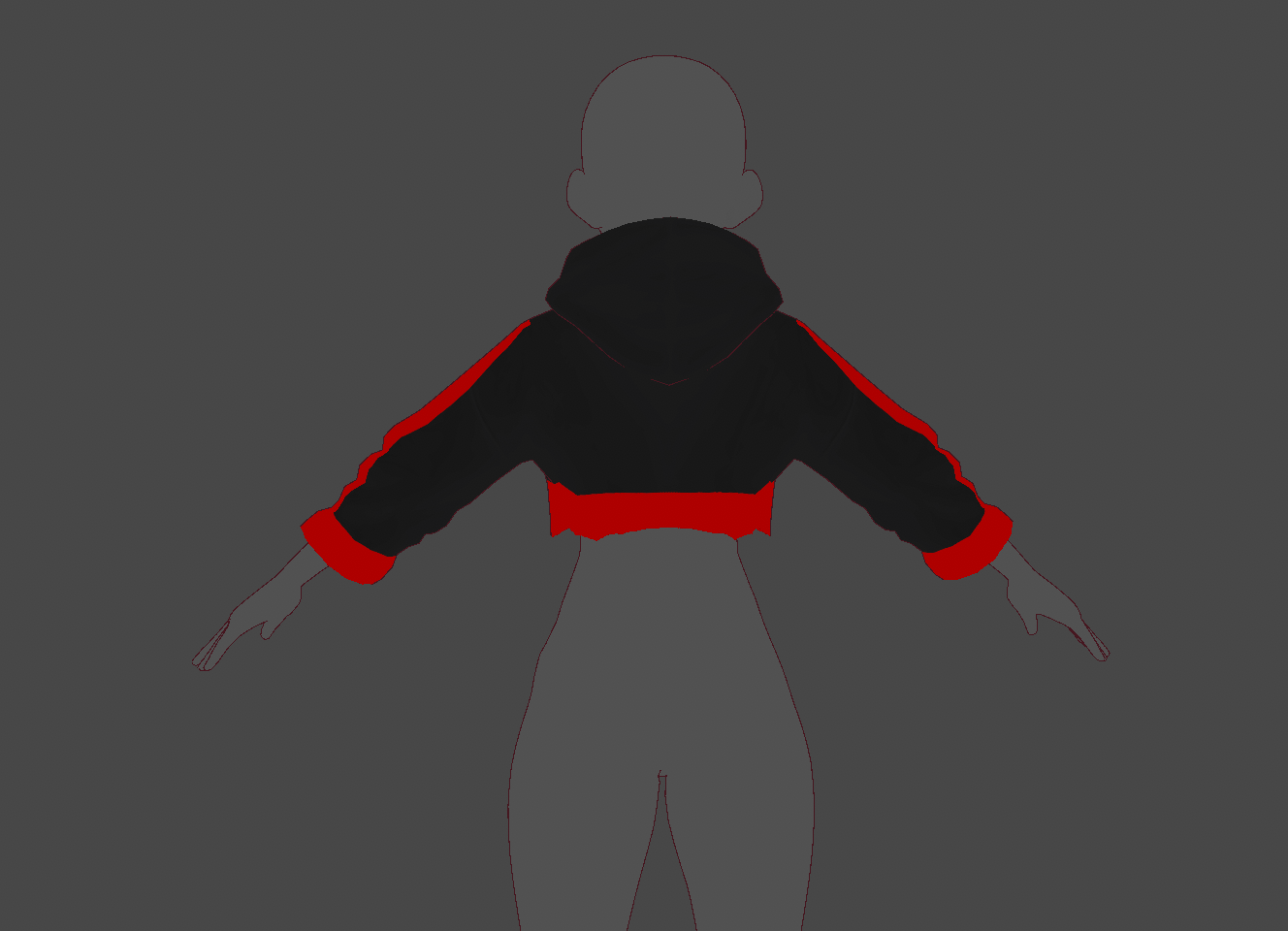 [VROID] Cropped Jacket - Crimson Queen's Hoard - BOOTH