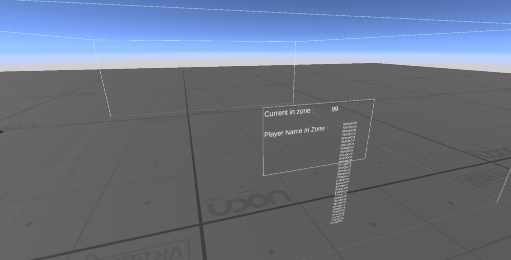 Zone Player Name & Counter Display【VRChat/SDK3/U#】 - Strange Cat - BOOTH