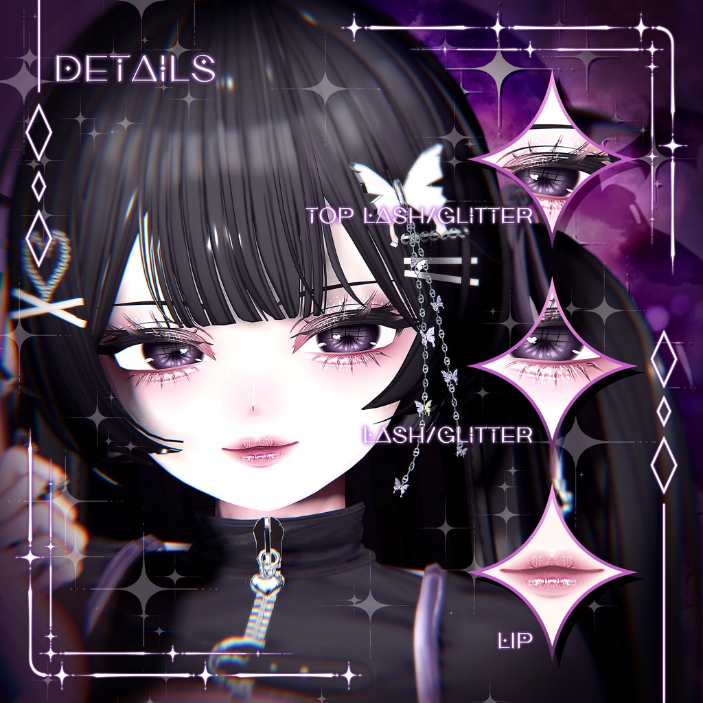 マヌカ / Manuka 専用 】 Nocturne Cats Make-up Texture [PSD] - Cecilia - BOOTH