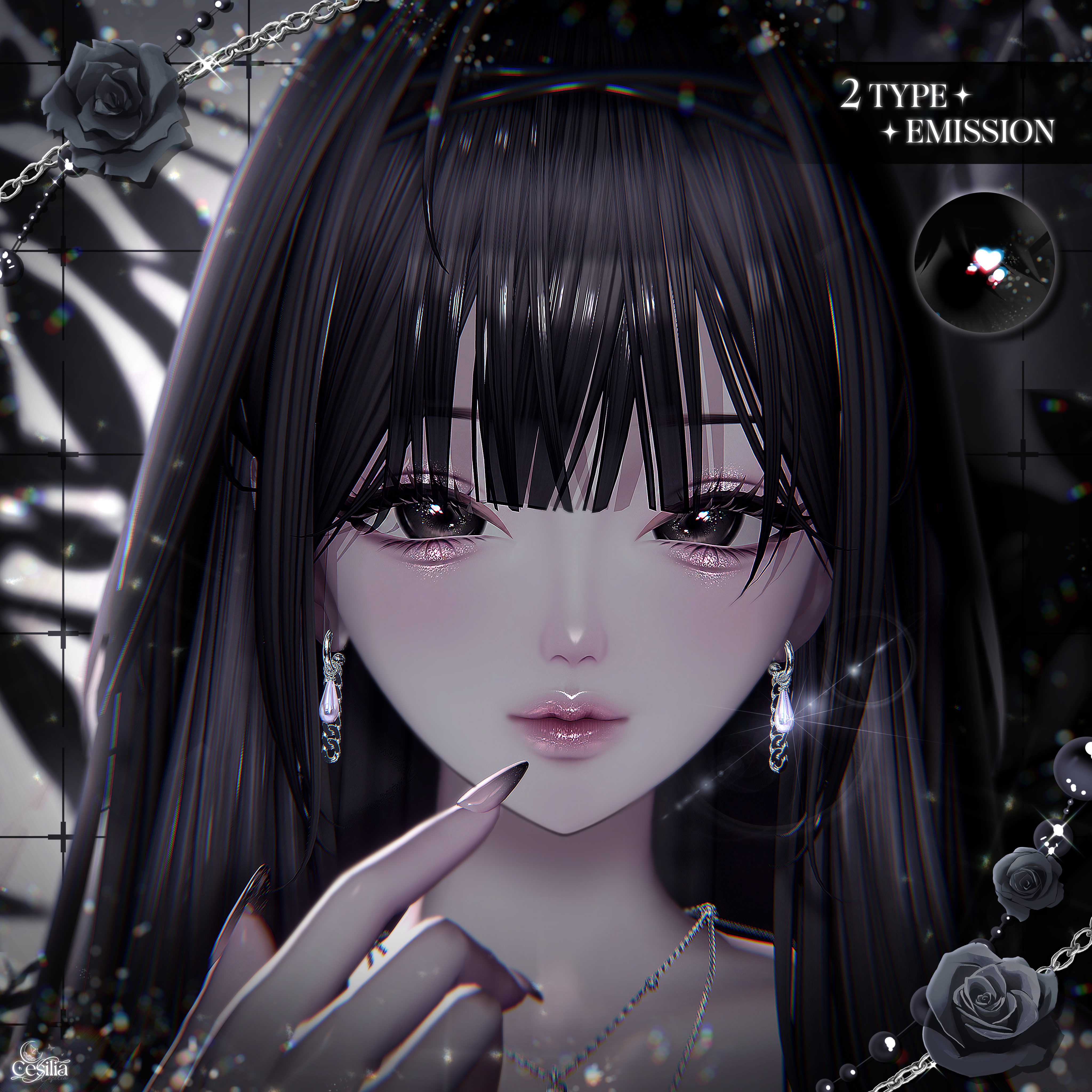 15アバター対応 】 Romance Eyes Texture [PSD] - Cecilia - BOOTH