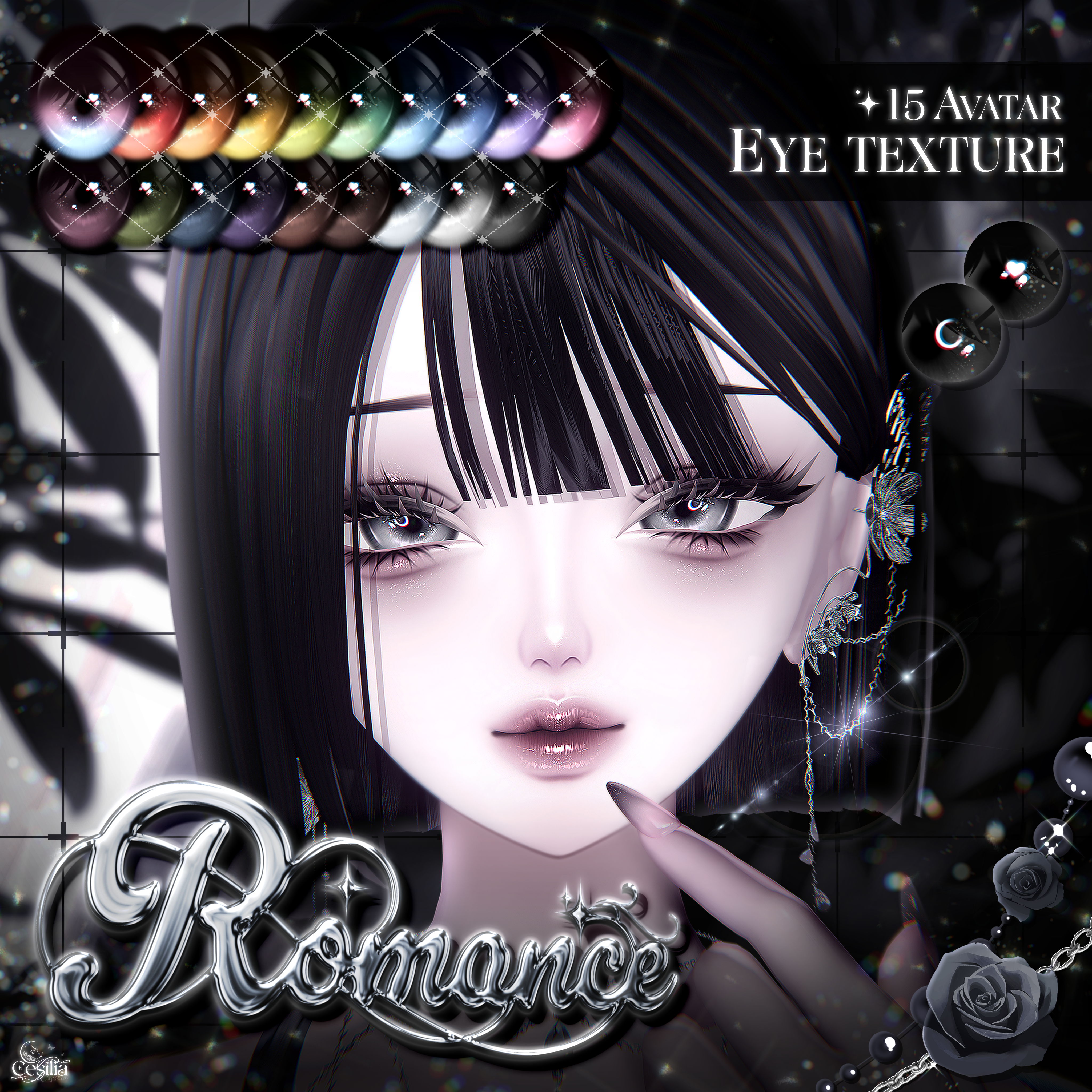 15アバター対応 】 Romance Eyes Texture [PSD] - Cecilia - BOOTH