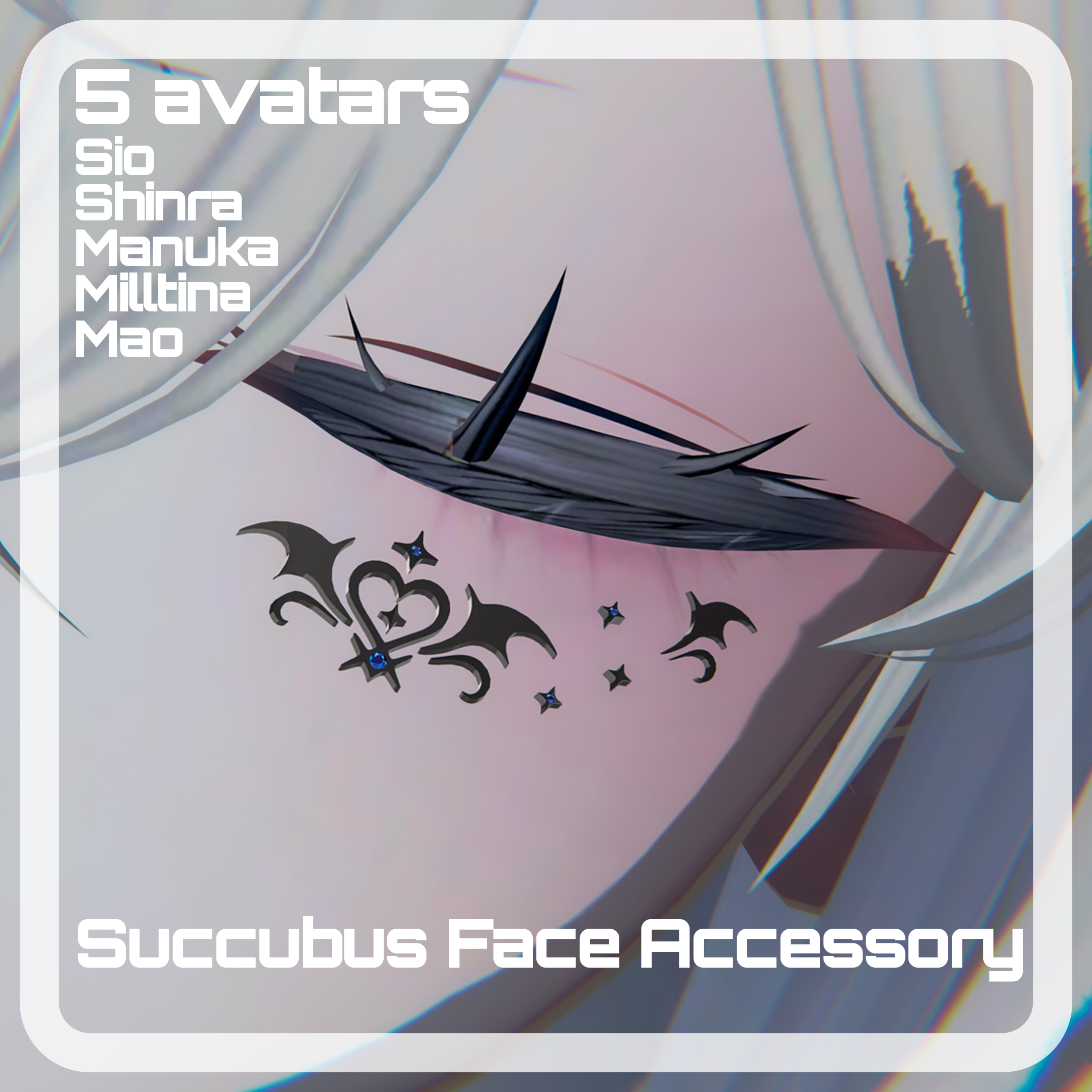 【無料/free 100follow ty!!!】Succubus Face Accessory - LustraM - BOOTH