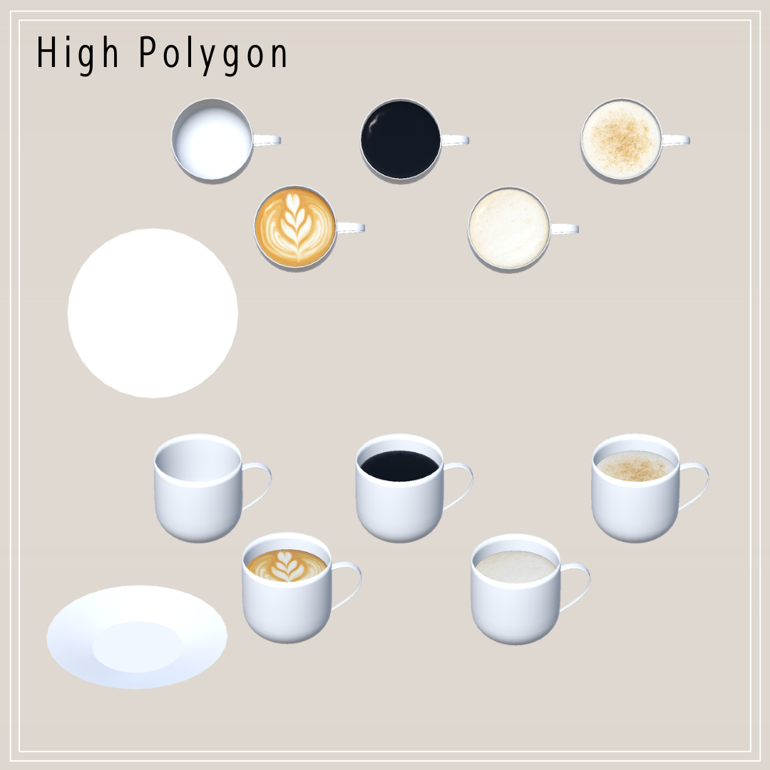 【VRChat想定】Coffee Set（30点） - かまくら屋 - BOOTH