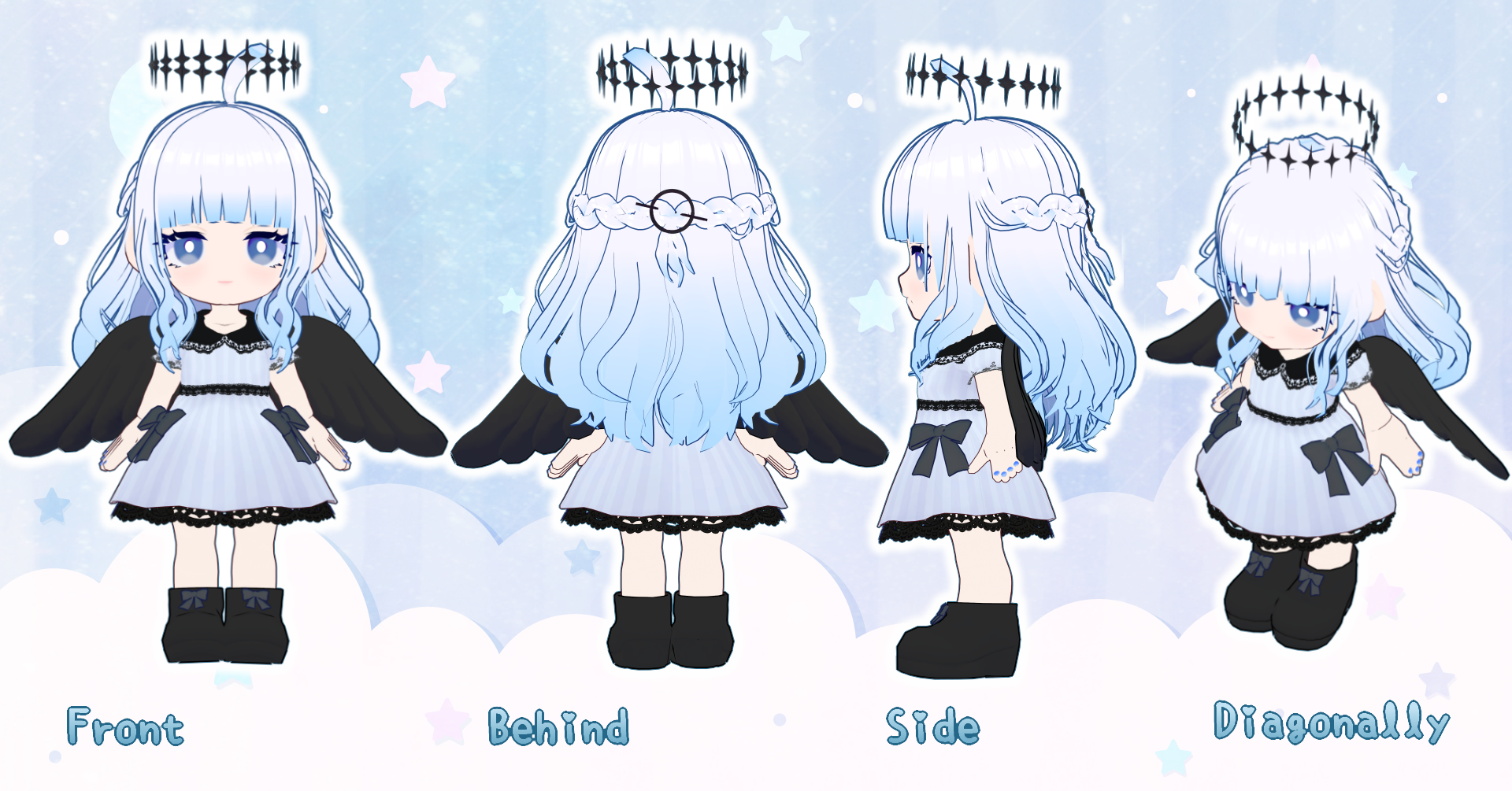 オリジナル3Dモデル 堕天使ちゃん VRM Ver - Cosmo ☆ Vroid shop - BOOTH