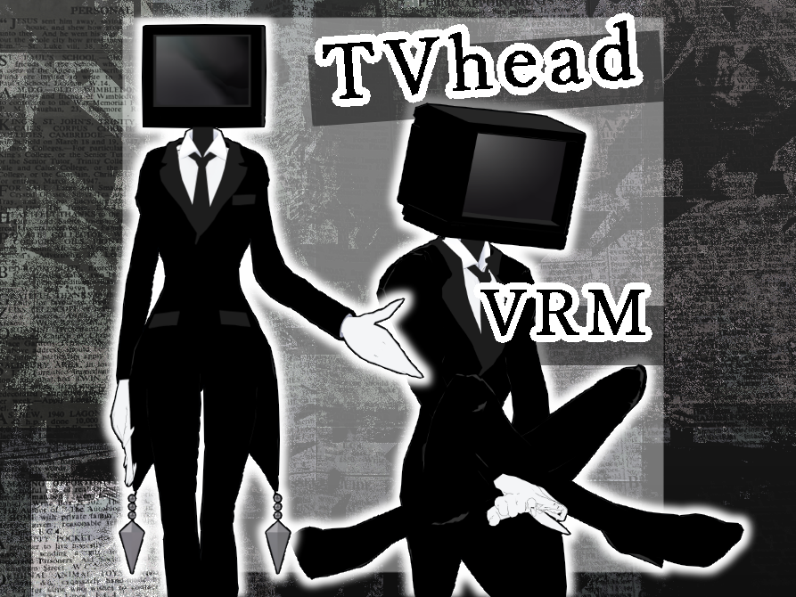 オリジナル3Dモデル TVhead VRM - Cosmo ☆ Vroid shop - BOOTH