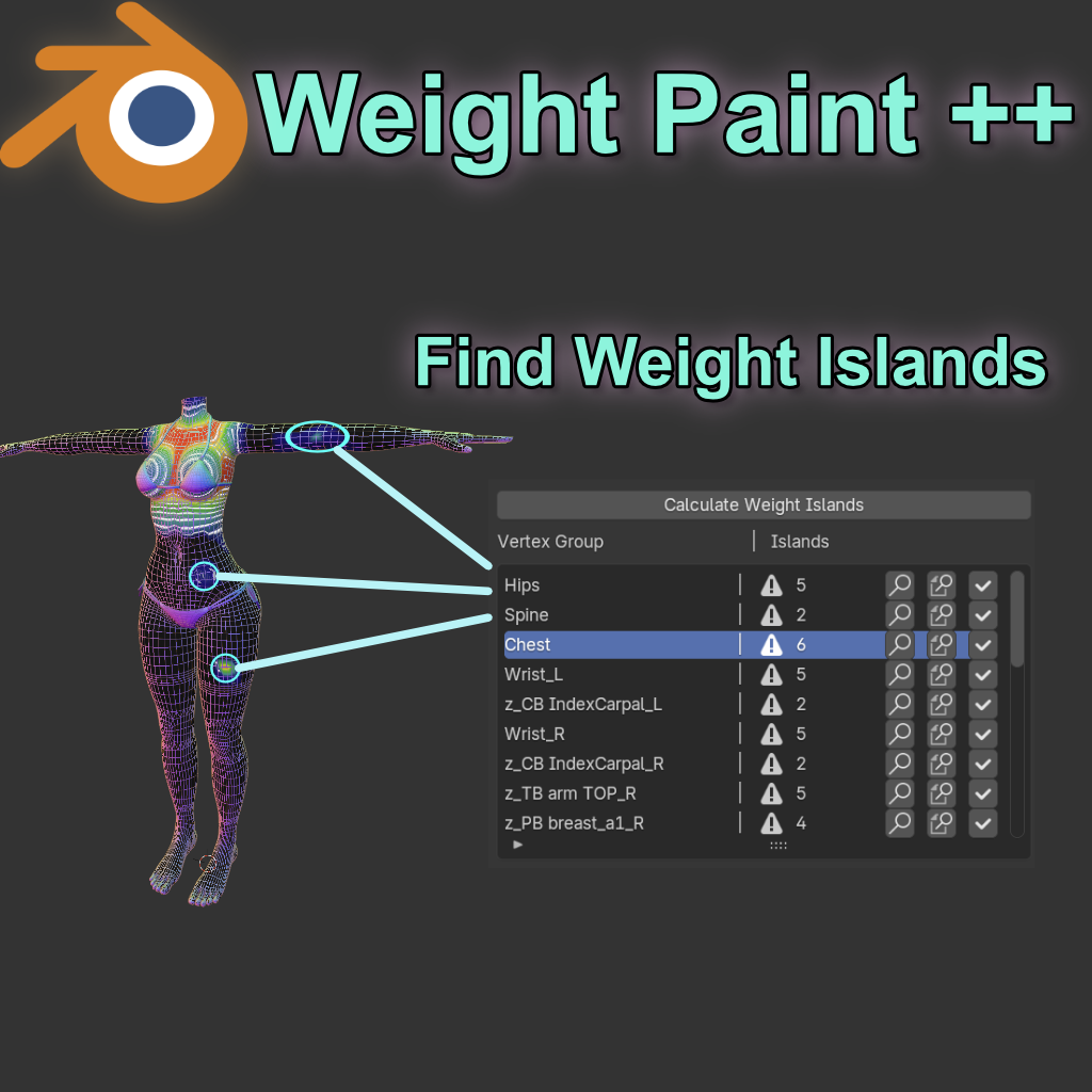 Weight Paint ++ Blender Add-on (Ver. 0.2.0) - shugan - BOOTH