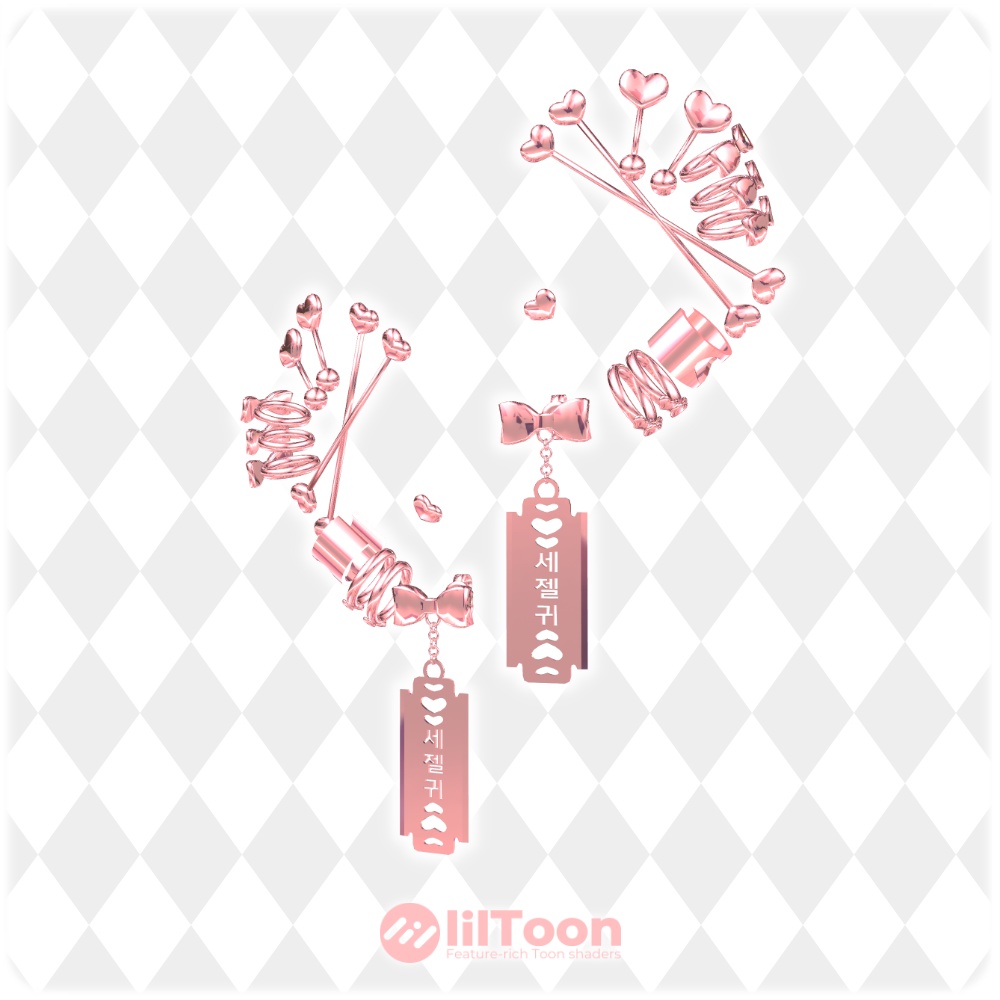 【VRC想定】Cute×razor earring【全アバター可能！】 - 4Re:449 - BOOTH