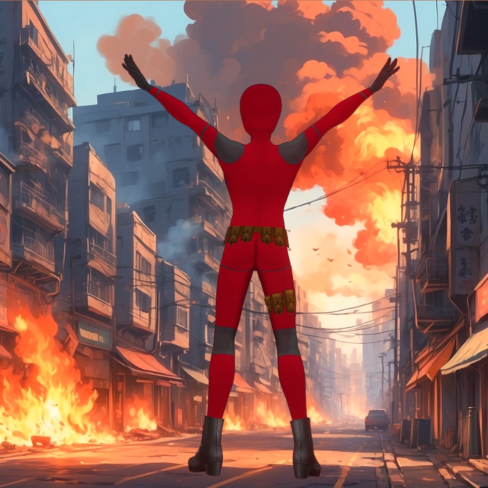 Deadpool Costume for Vroid - Everret - BOOTH