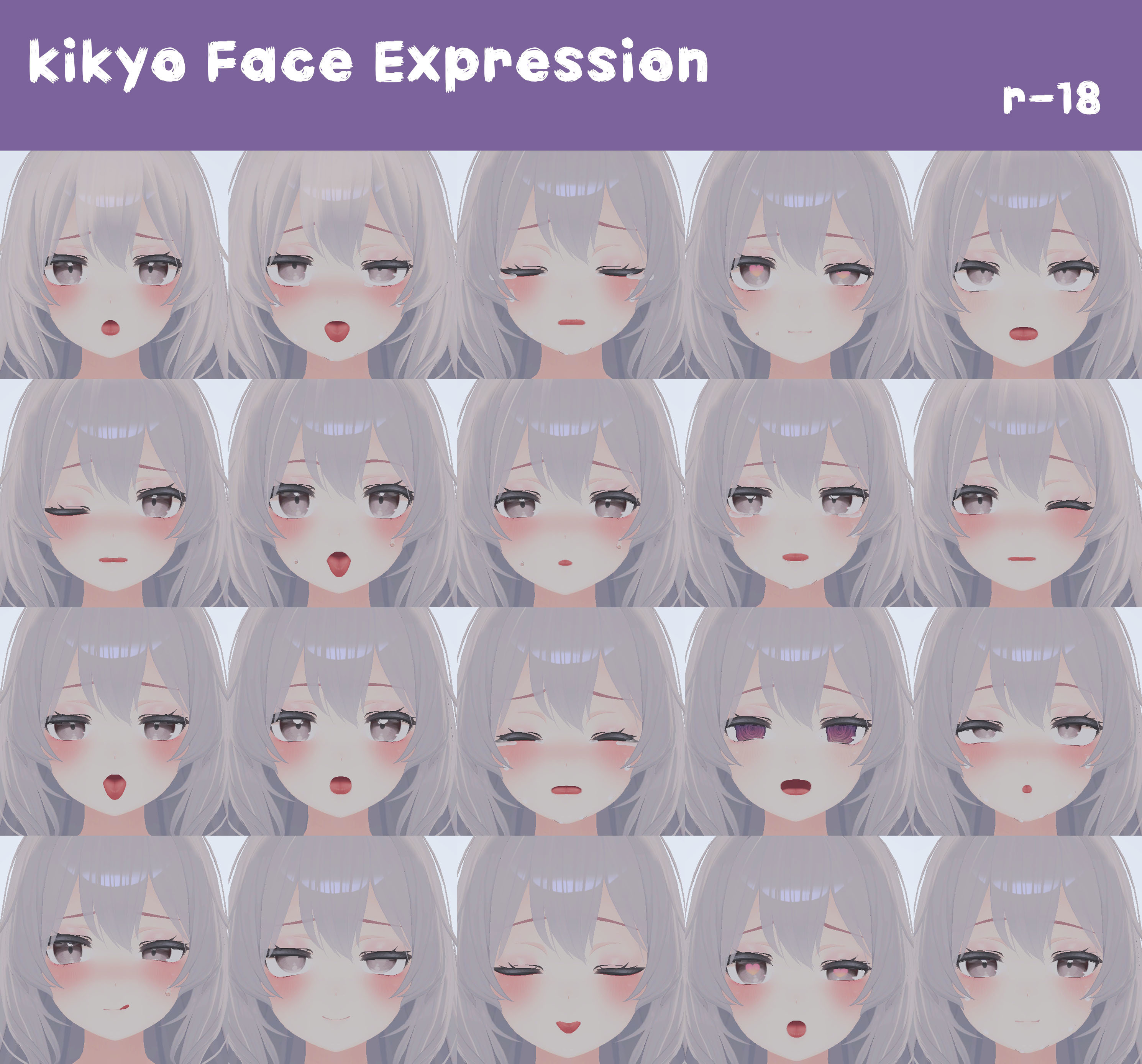 [桔梗]KIKYO Face Expression Package - MARON - BOOTH