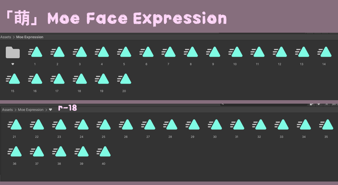 「萌」 Moe Face Expression Package - MARON - BOOTH