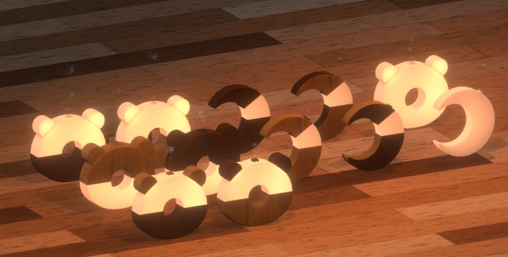 [VRC]Moon＆Bear Set(支援版に加湿器) - shira00 - BOOTH