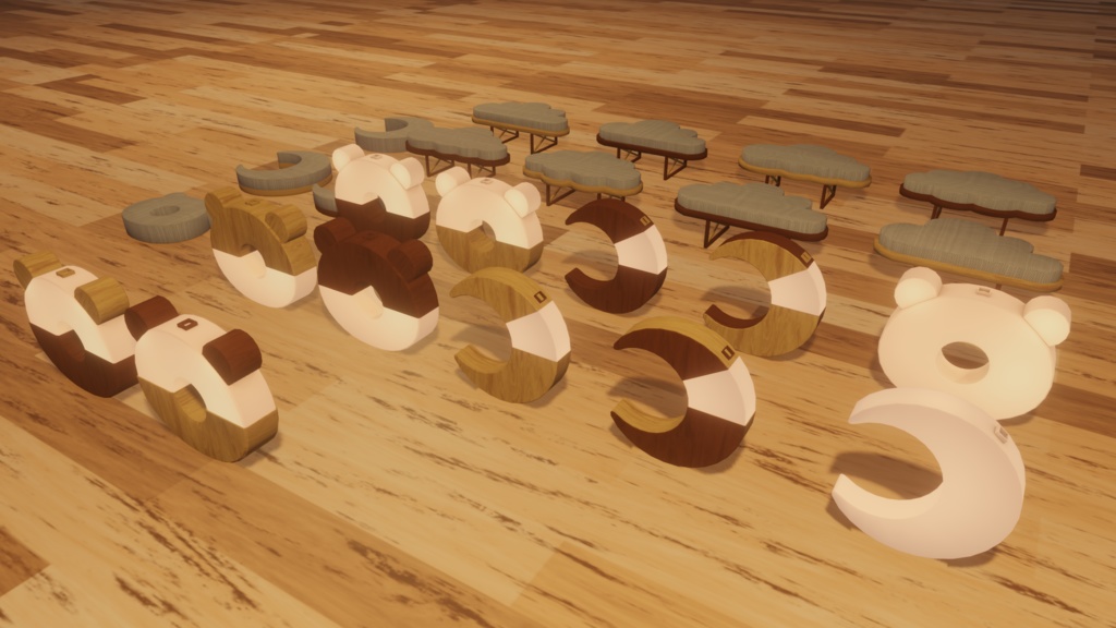 [VRC]Moon＆Bear Set(支援版に加湿器) - shira00 - BOOTH