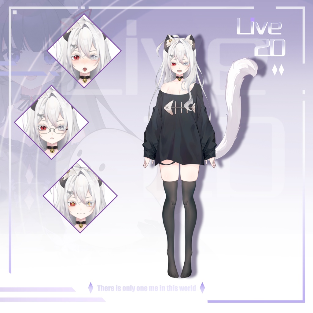 【Live2D】【VTS対応】白い猫少女 - 狸狸ニャン舎 - BOOTH