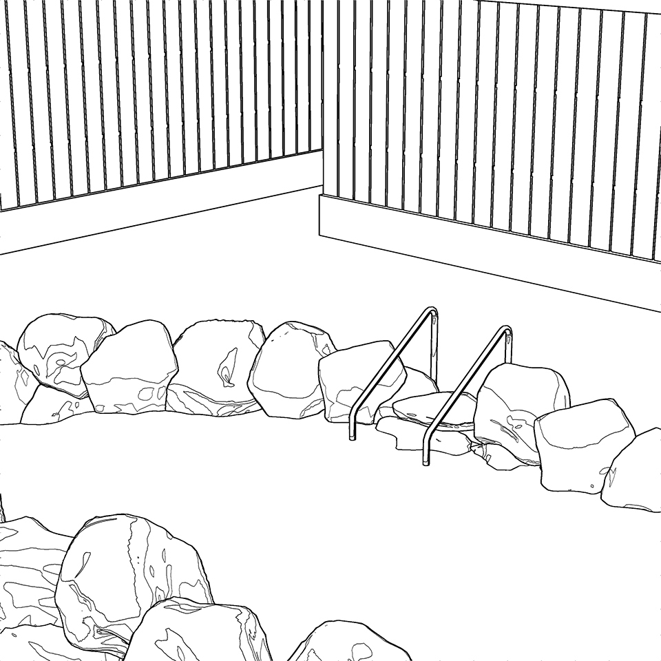 【3DCG素材】露天風呂 - 霜月ふみ - BOOTH