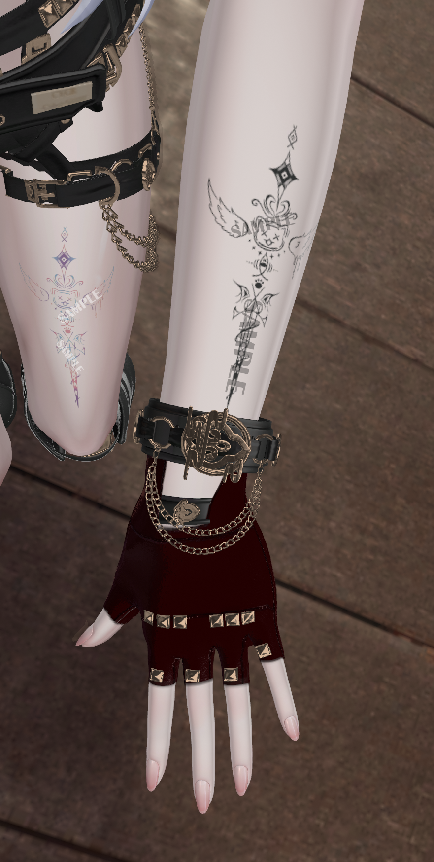꒰ঌᐢ.ˬ.ᐢψ꒱『天使悪タトゥー』Tenshiaku Tattoo【VRC】 - にゃんかわいい - BOOTH