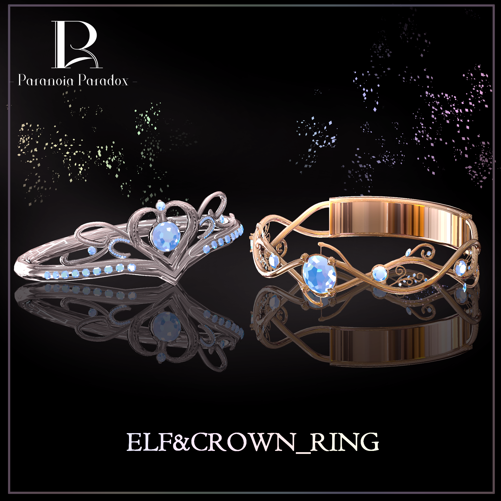 Elf&Crown_Ring 『3Dモデル』 - Paranoia-Paradox - BOOTH