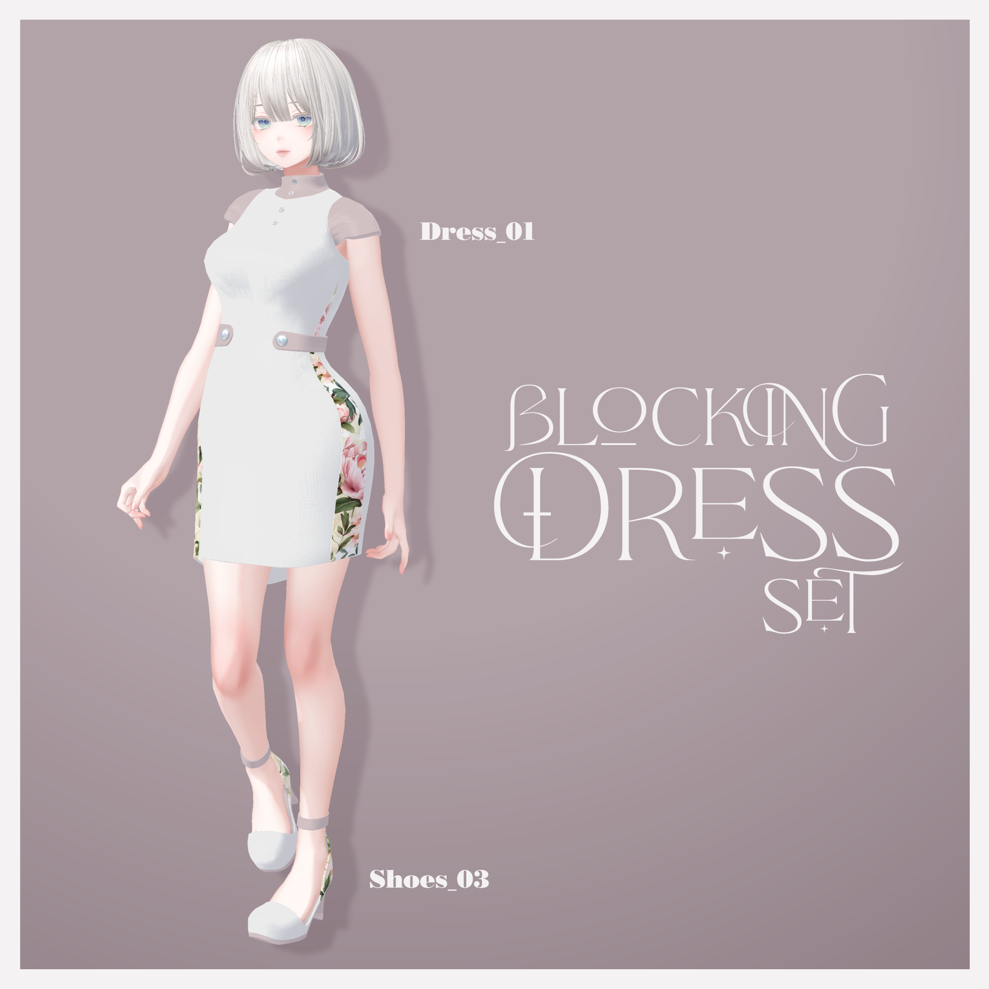 【NC's Cloth専用】Blocking Dress Set【Material・Texture】 - ウィズエスティ - BOOTH