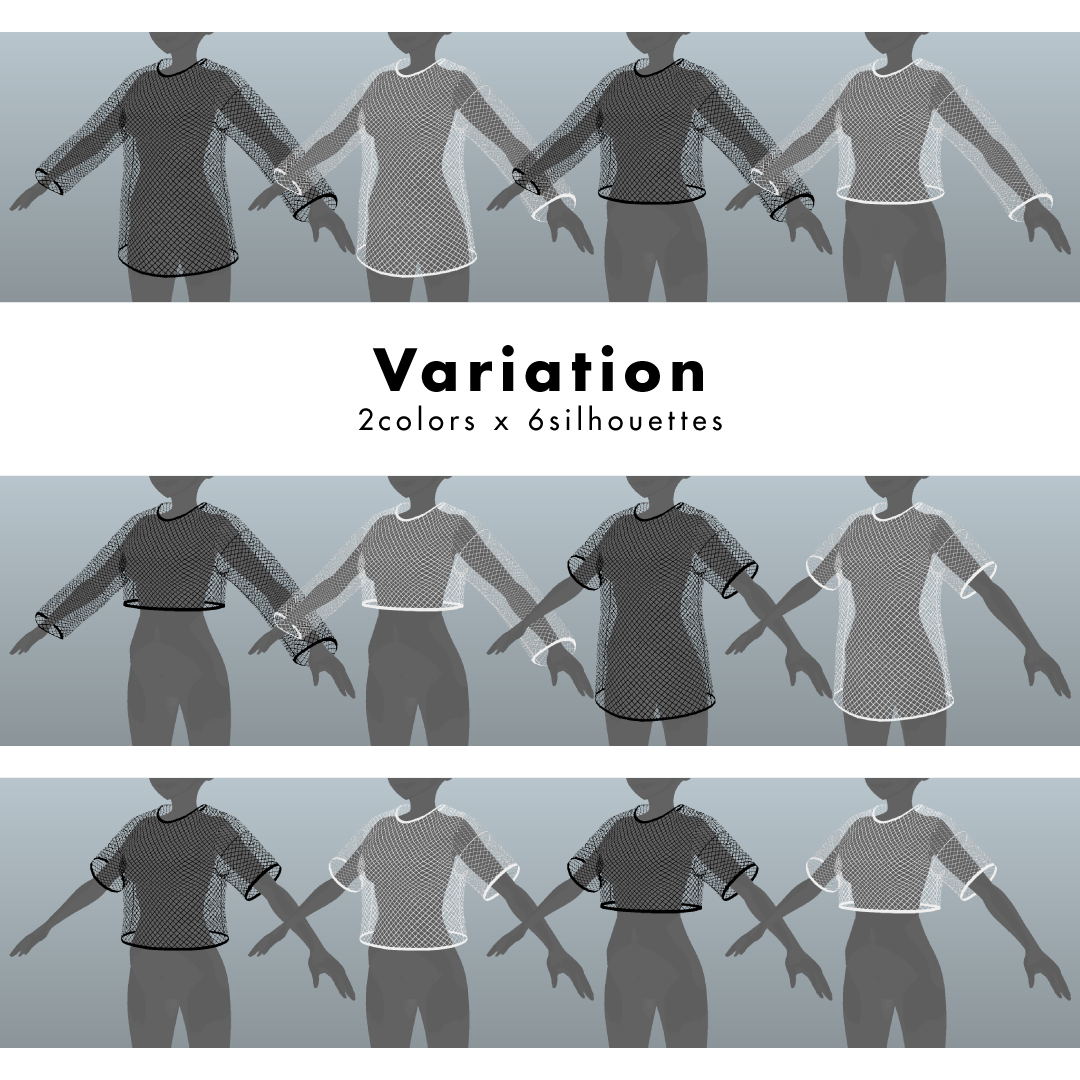 【#VRoid】メッシュプルオーバー - ウィズエスティ - BOOTH