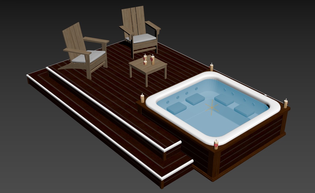 Jacuzzi vrchat - ra845 - BOOTH