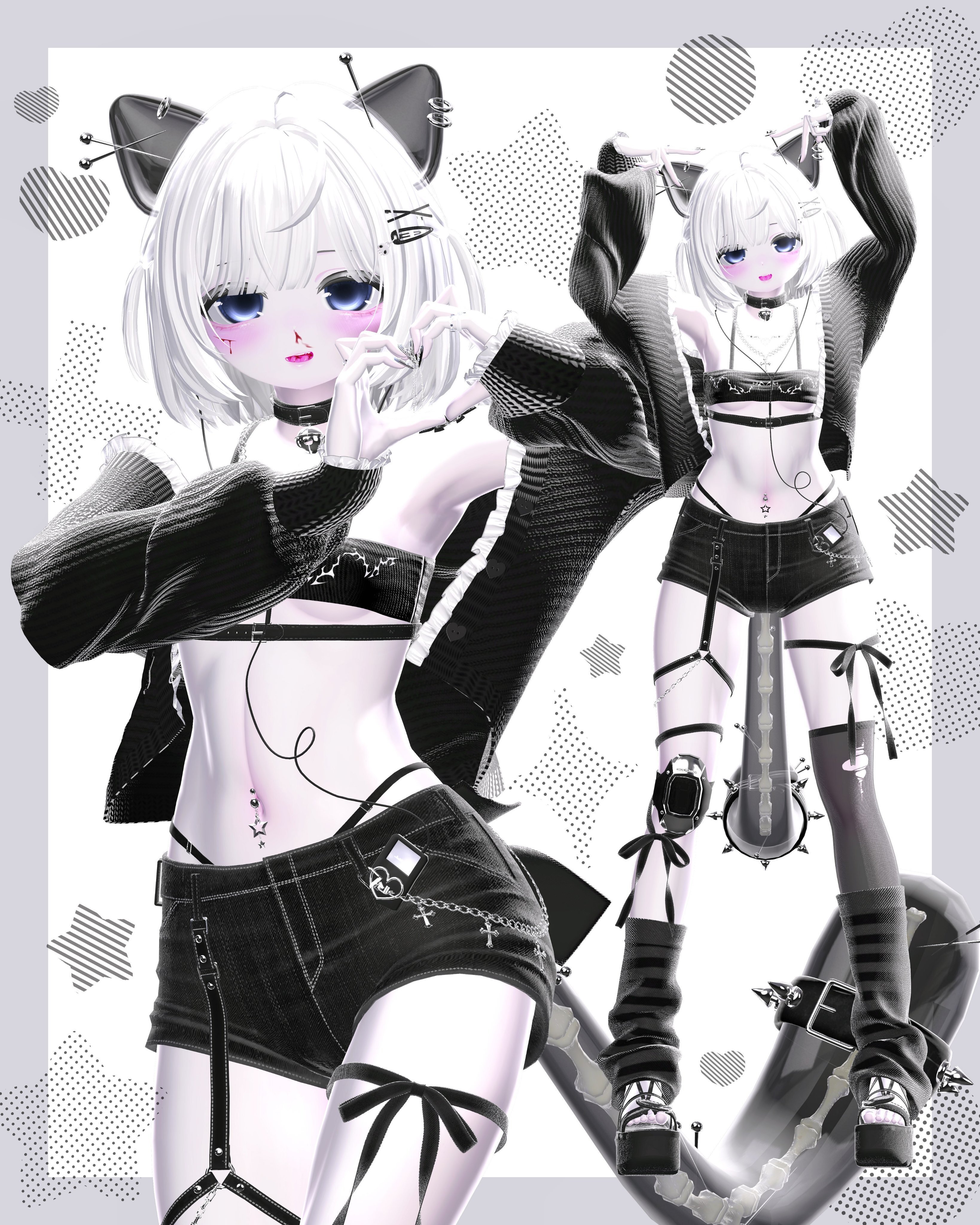 Neko Pose Set - myon - BOOTH