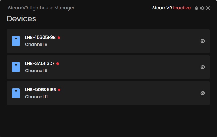 SteamVR Lighthouse 2.0 Manager - alumishinamo - BOOTH