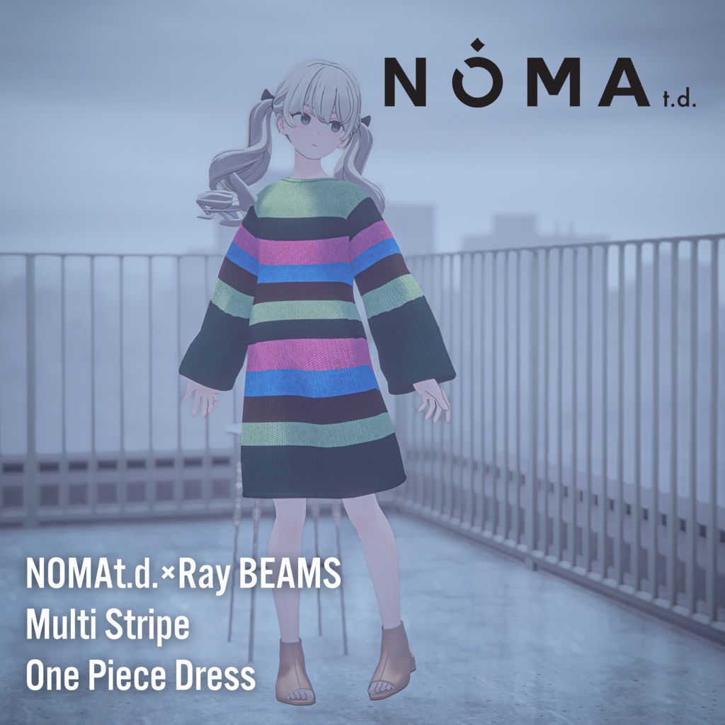 NOMA t.d. × Ray BEAMS別注マルチストライプワンピース｜BEAMS - BEAMS - BOOTH
