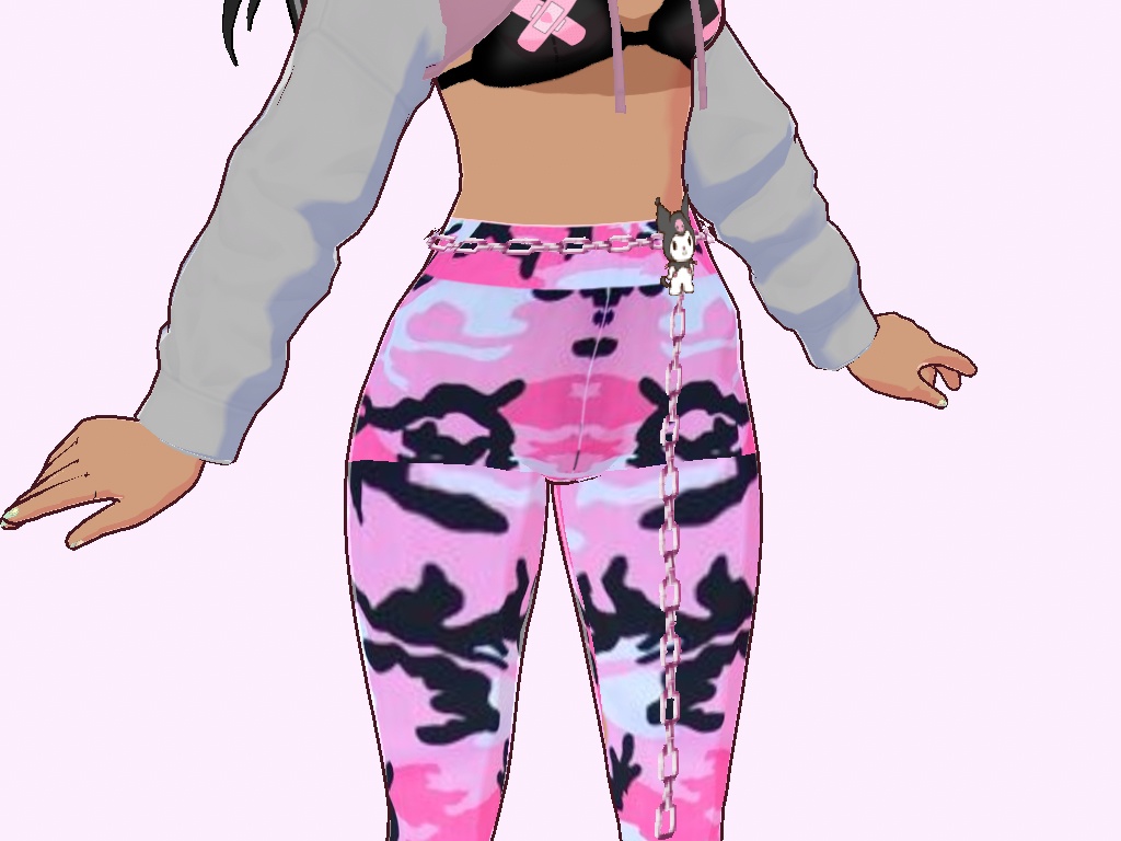 chained belt with kuromi for VRoid - Froggo - BOOTH