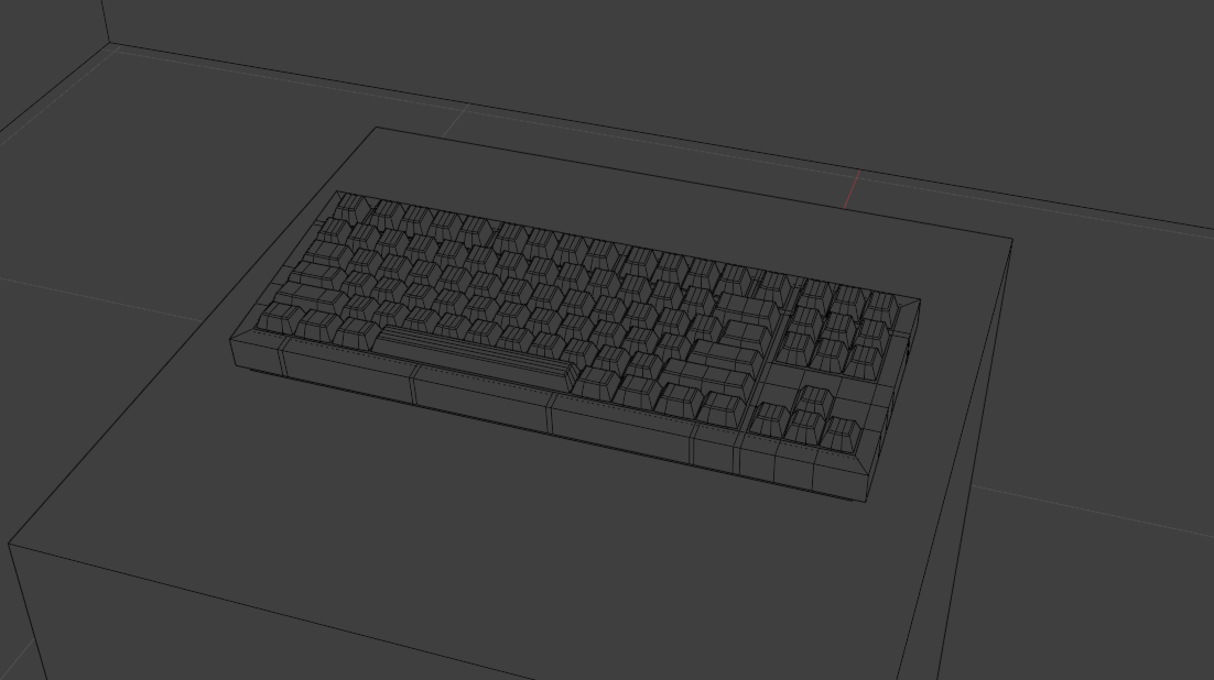 [3Dモデル]US配列ゲーミングキーボード Unity対応 [3D Model]US Layout Gaming Keyboard ...