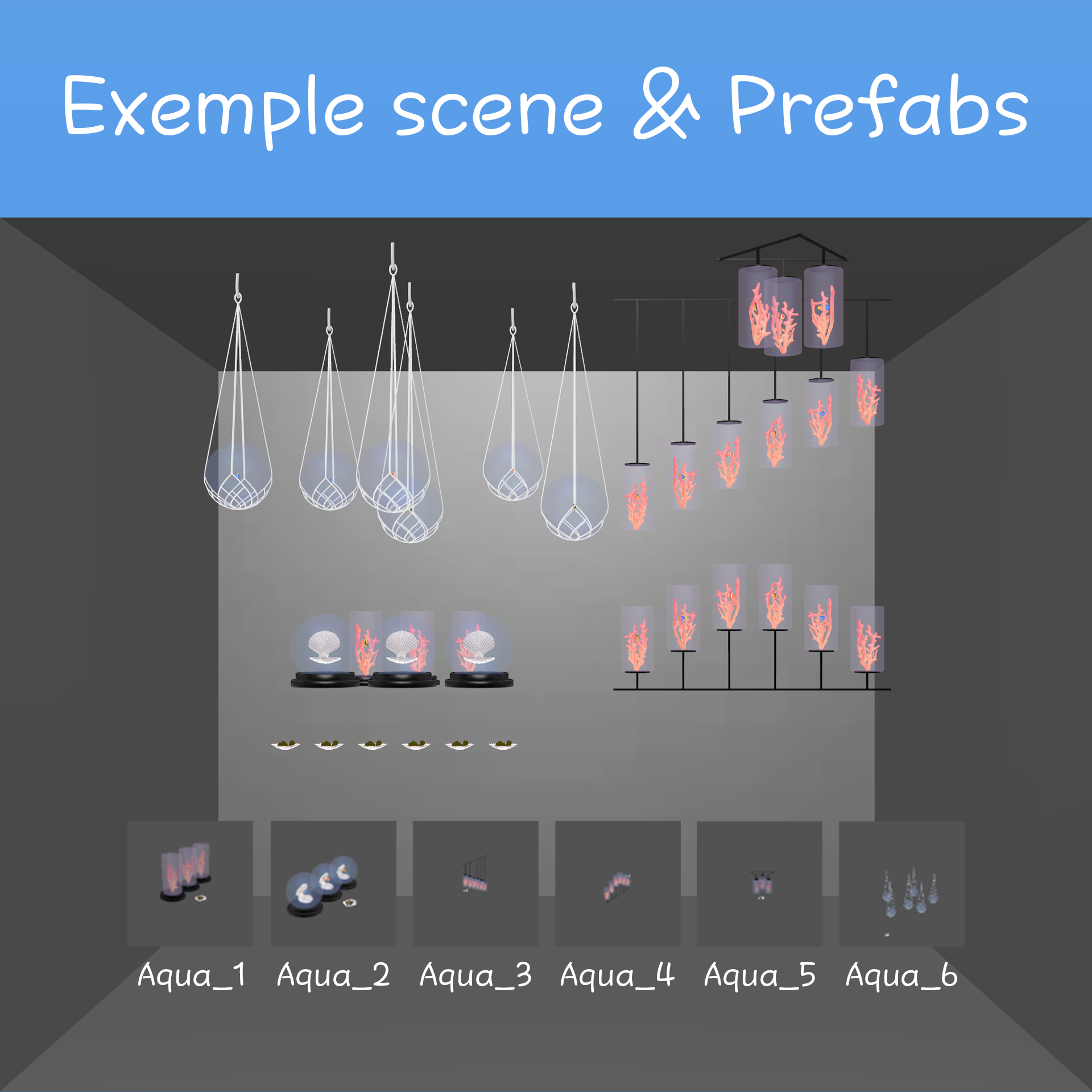 [VRChat|Udon] ミニ水族館 | Mini Aquarium - Oh!A - BOOTH