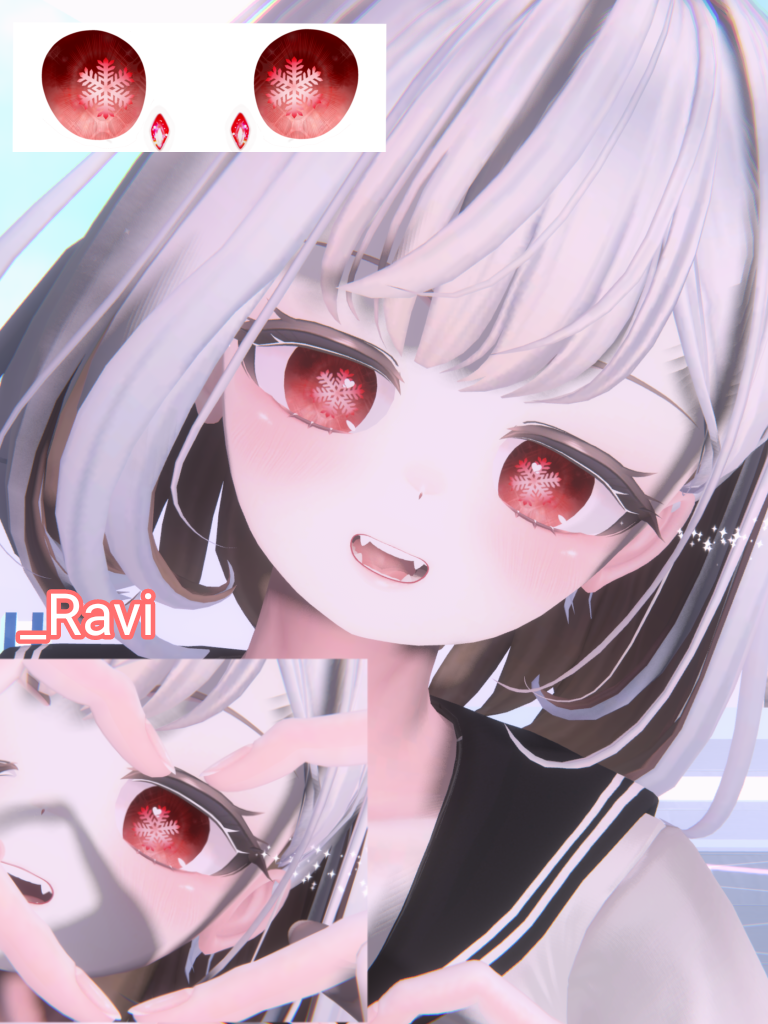 마누카 눈꽃 아이텍스쳐 manuka Snowflake eye texture - So.shop - BOOTH