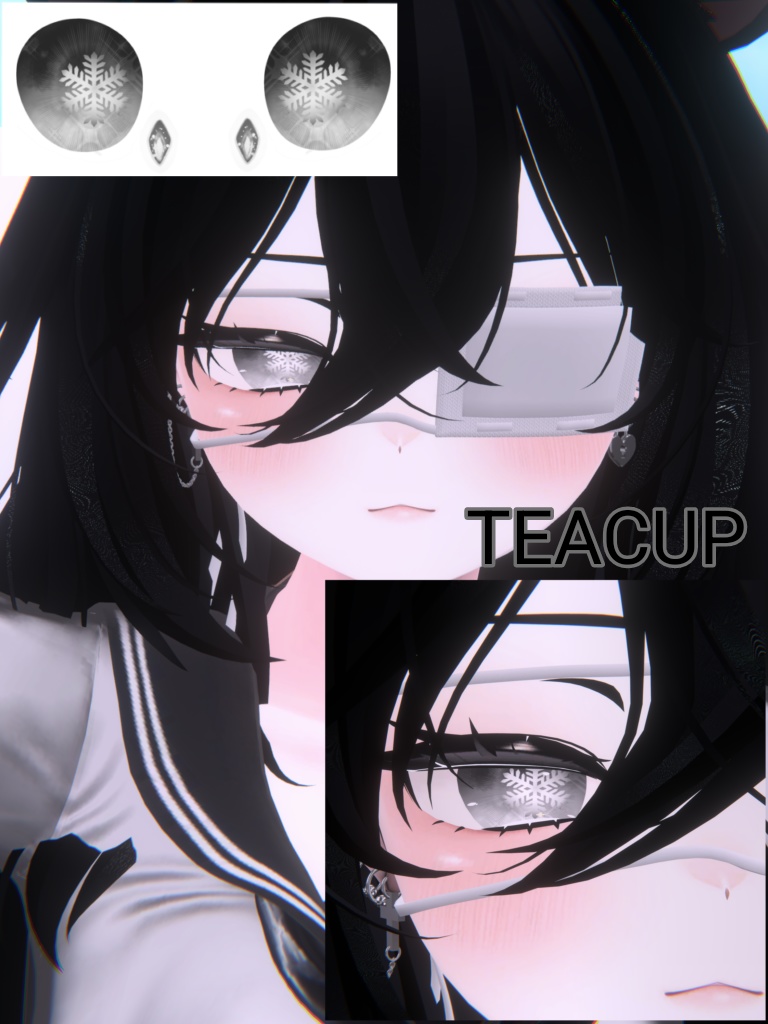 마누카 눈꽃 아이텍스쳐 manuka Snowflake eye texture - So.shop - BOOTH