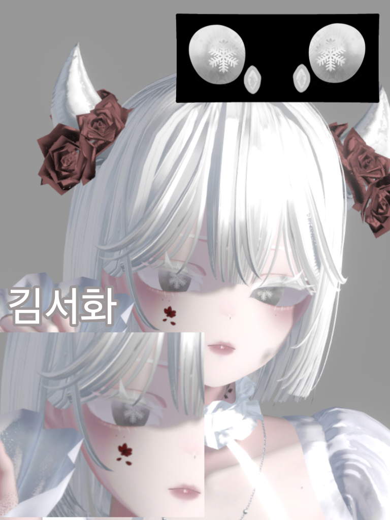 마누카 눈꽃 아이텍스쳐 manuka Snowflake eye texture - So.shop - BOOTH