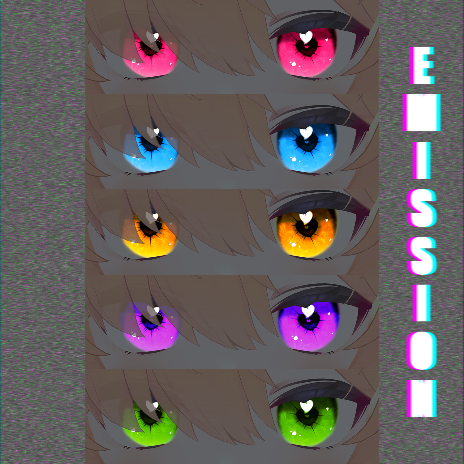VRChat 】 FLARE HEART EYE TEX 【 真冬 】 - #FFF200 - BOOTH