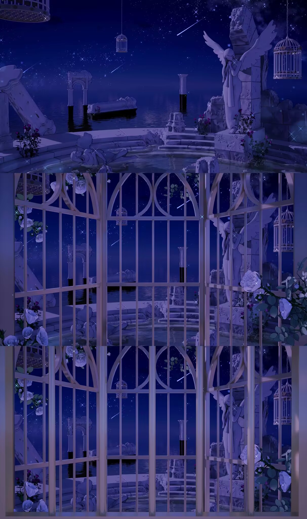 【Vtuber向け】【背景素材】动态配信背景全5色天使囚笼Angel cage - 柚子呀百货商店 - BOOTH