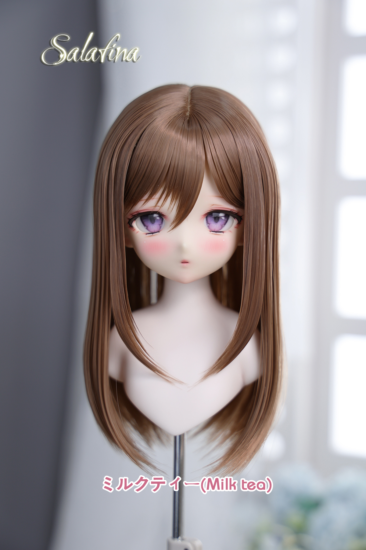 [Salafina]8~9インチMDD,DDサイズドール用手つくりゼミロング造形ドールウィッグ「CHIHO」dollwig ...
