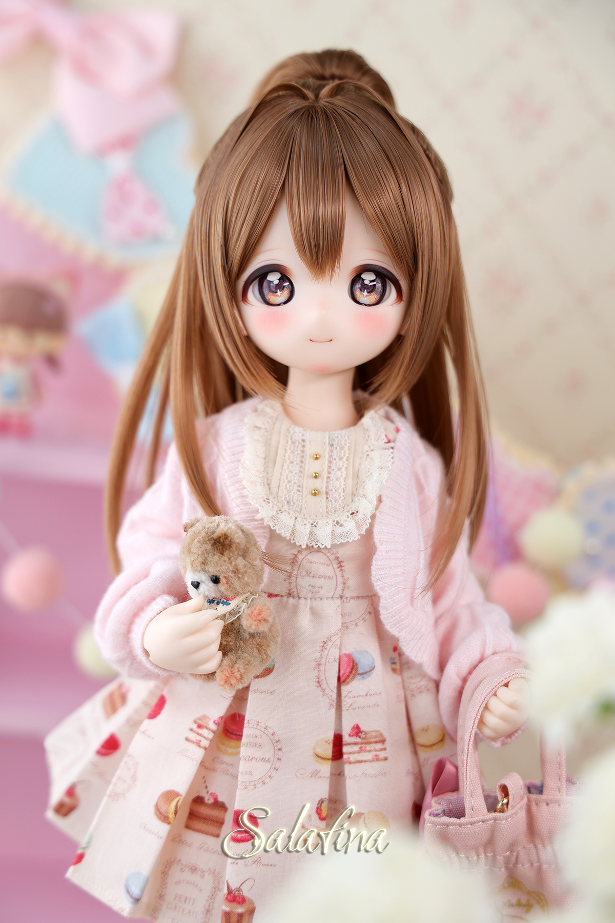 [Salafina]8~9インチMDD,DDサイズドール用手つくりゼミロング造形ドールウィッグ「AMY」dollwig - Salafina ...