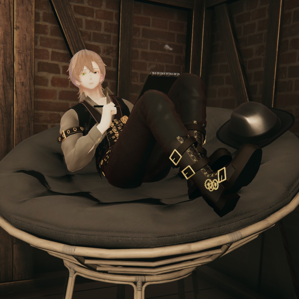 [VRChat] Steam Punk Wear For Minase, +Head - Jade_Yarn - BOOTH