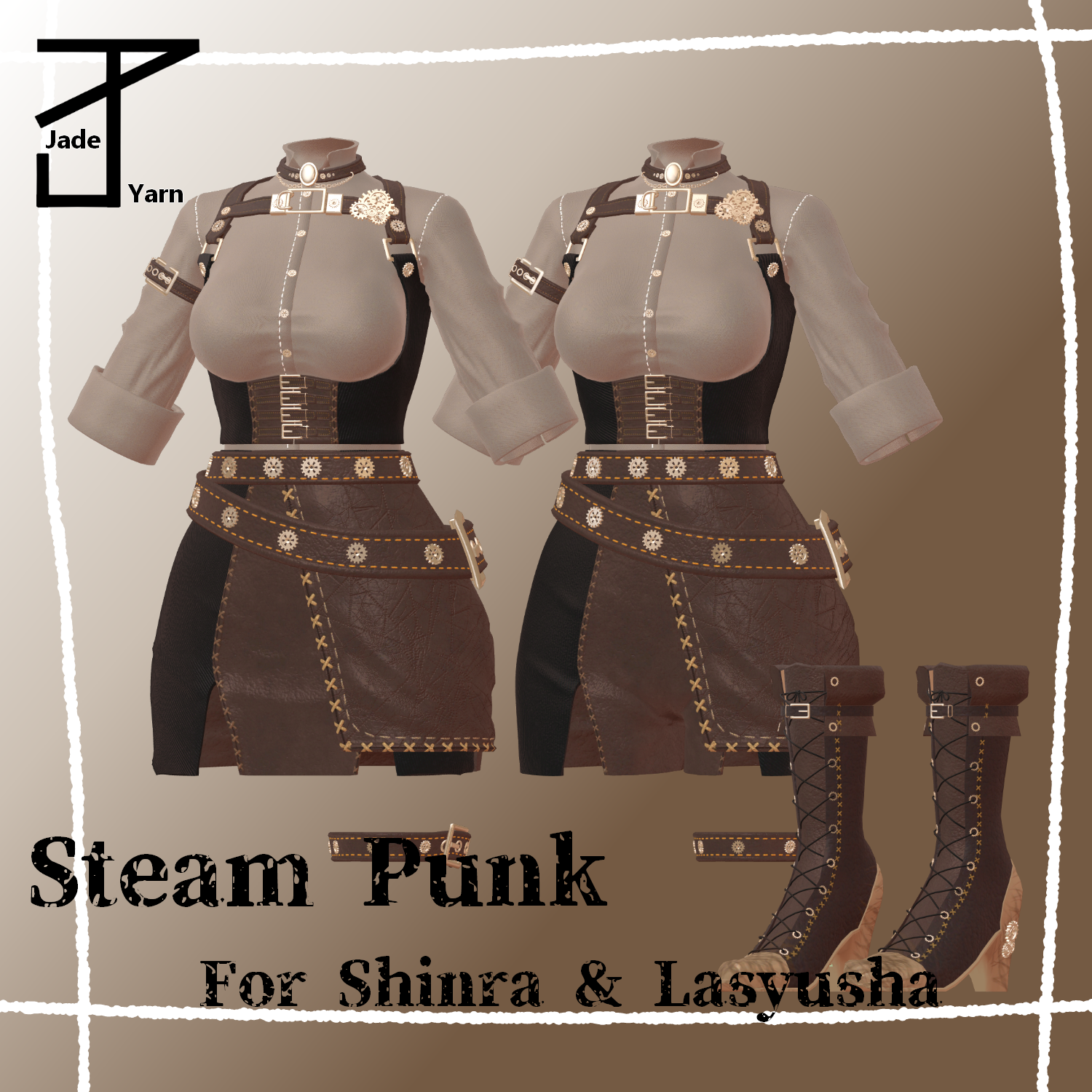 [VRChat] Steam Punk Wear For Shinra Lasyusha Dami - Jade_Yarn - BOOTH