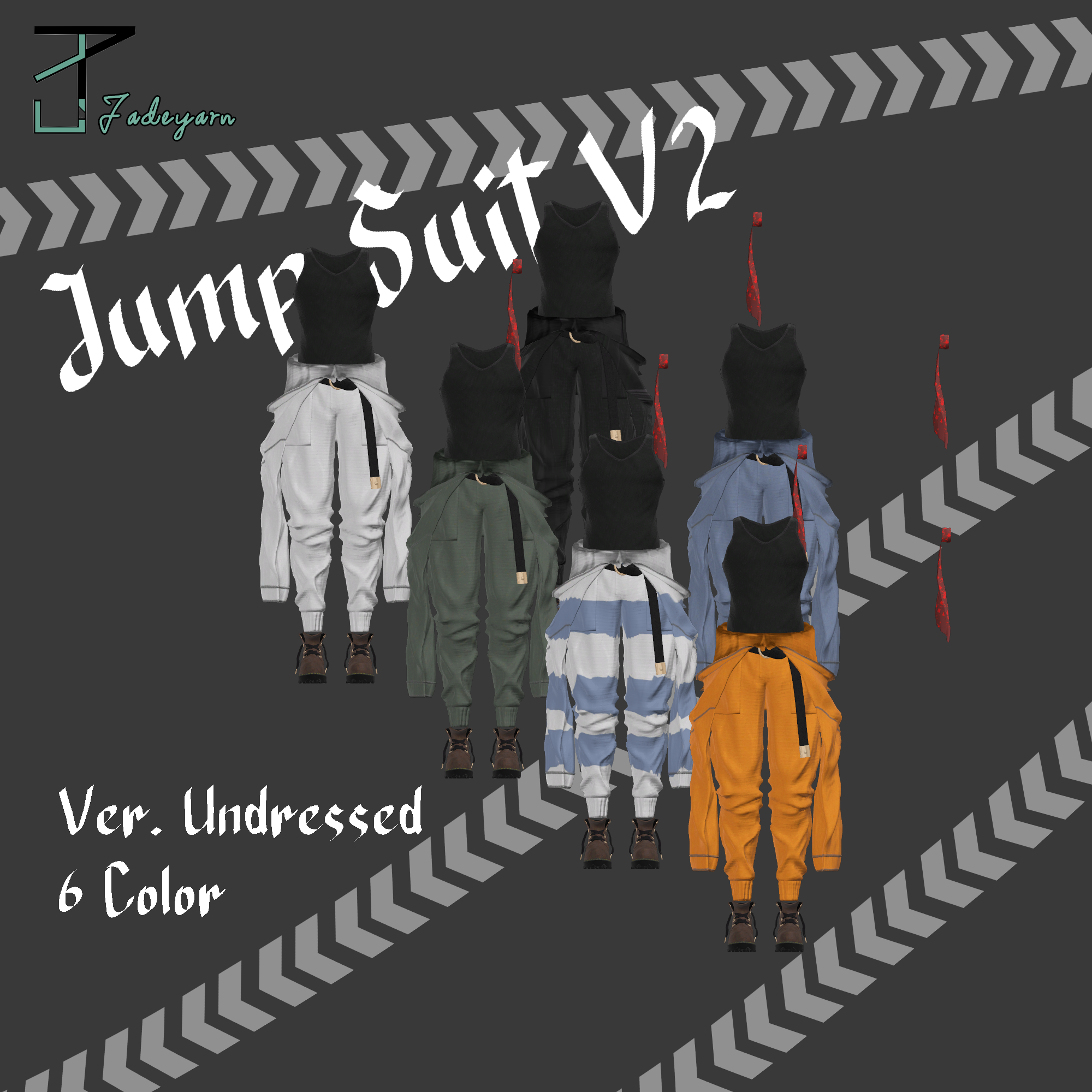 [VRChat] Jump Suit V2 for Mans - Jade_Yarn - BOOTH