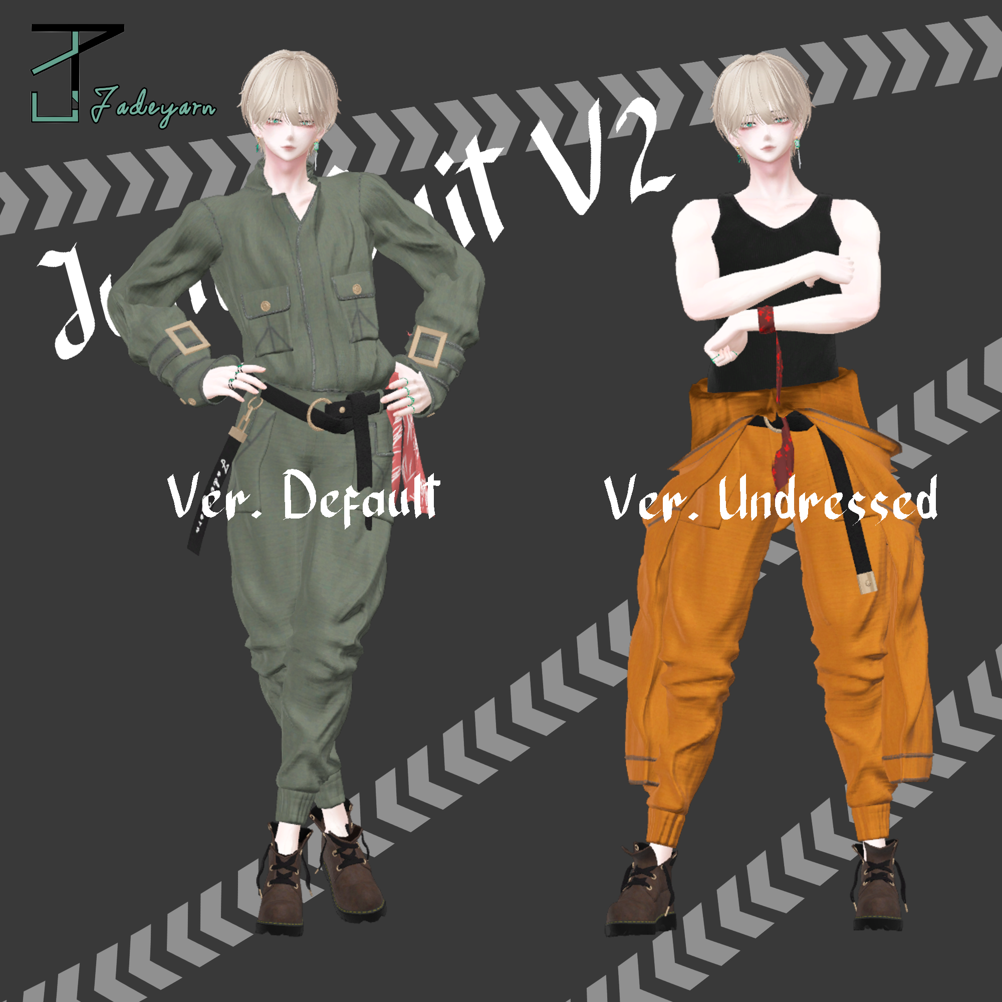[VRChat] Jump Suit V2 for Mans - Jade_Yarn - BOOTH