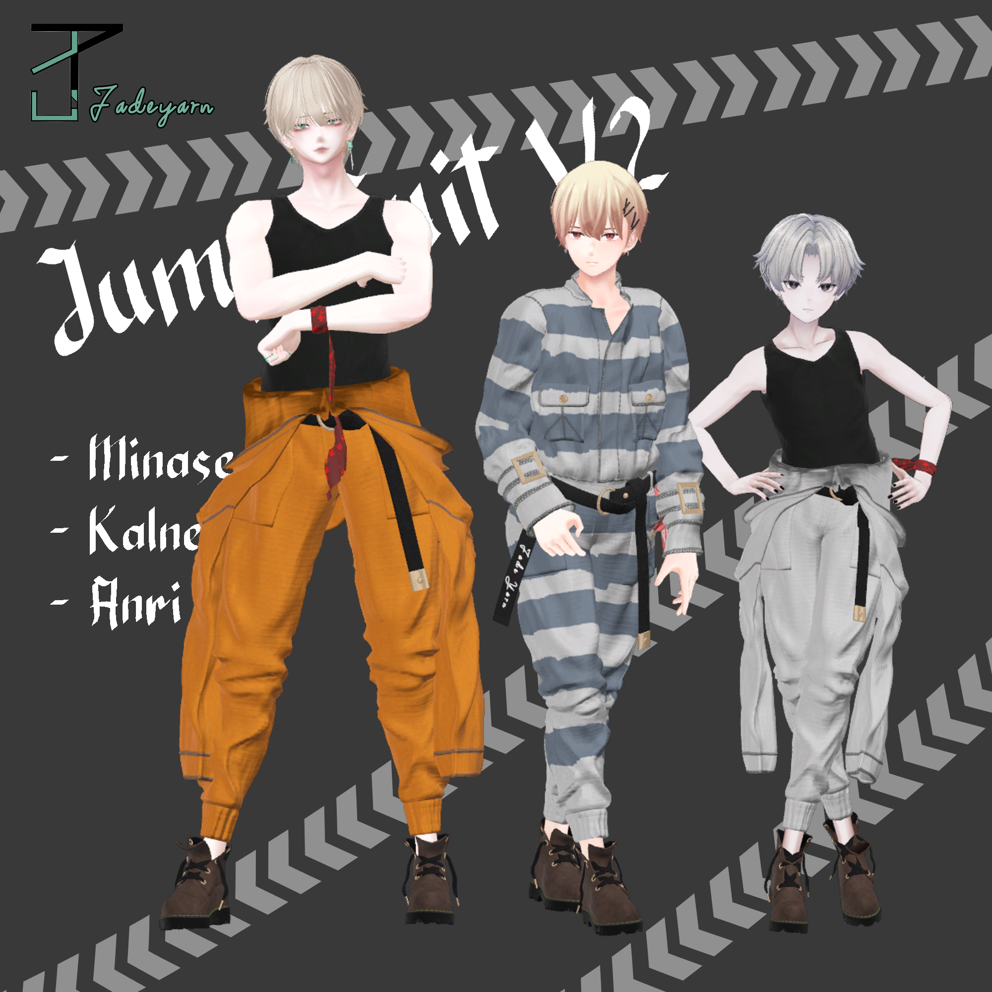 [VRChat] Jump Suit V2 for Mans - Jade_Yarn - BOOTH