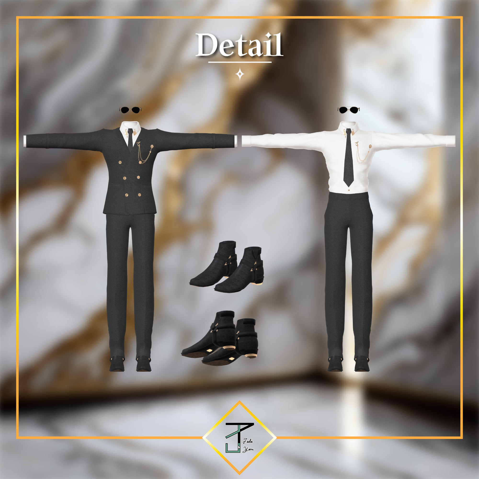 [VRChat] Doublebrest Suit V2 For Mans - Jade_Yarn - BOOTH