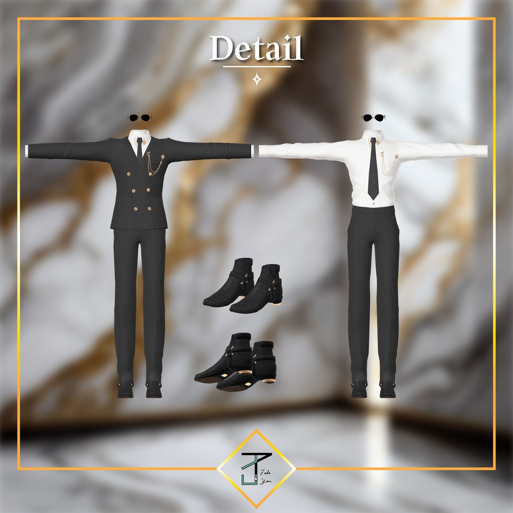 [VRChat] Doublebrest Suit V2 For Mans - Jade_Yarn - BOOTH