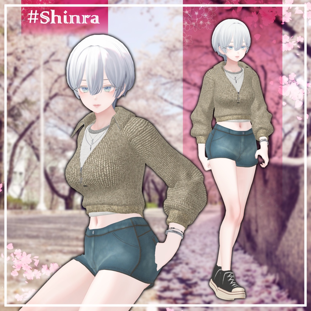 [VRChat] Half_zip-up - Jade_Yarn - BOOTH