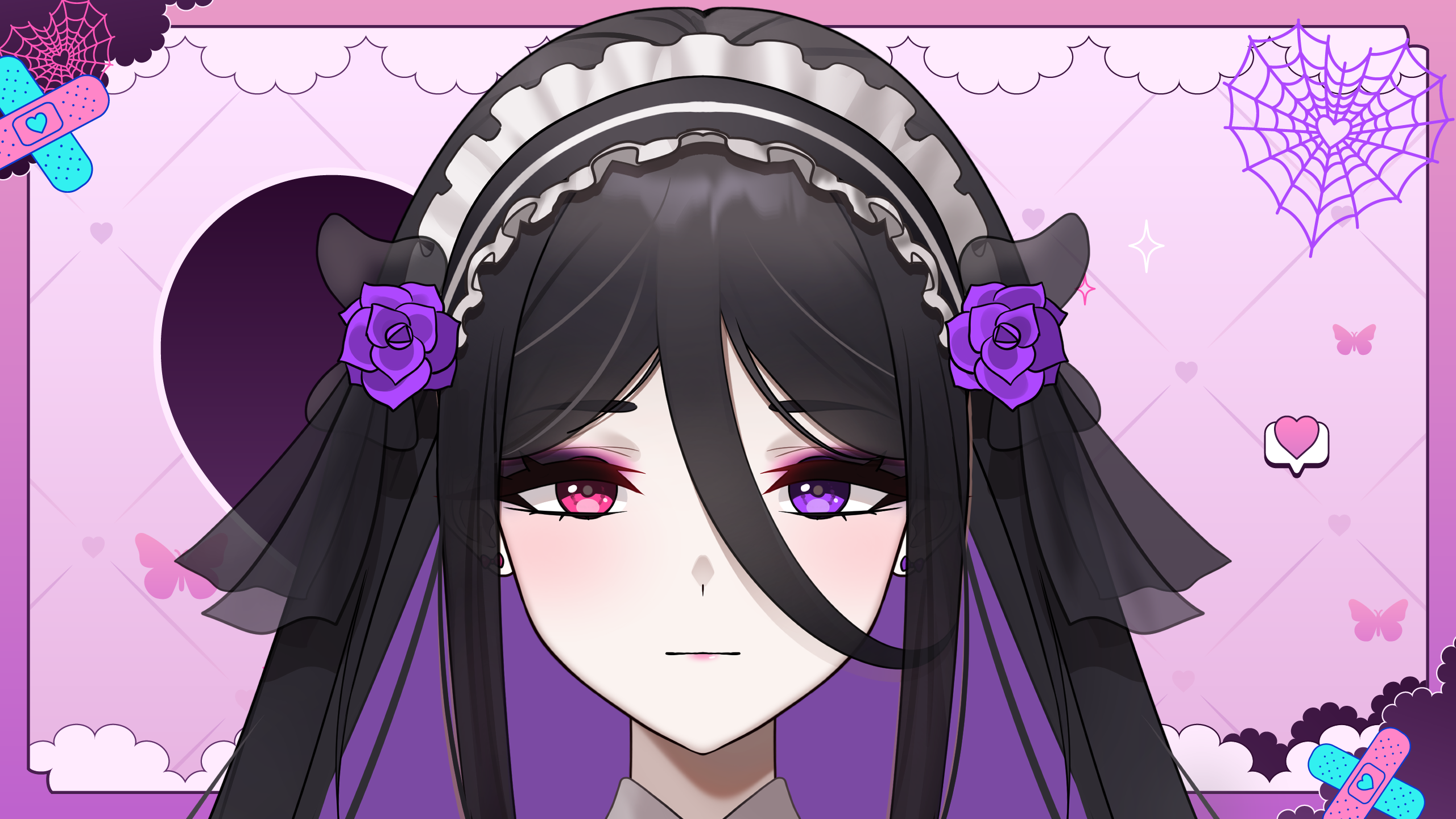 Goth Maid Live2D virtual avatar - snearu - BOOTH
