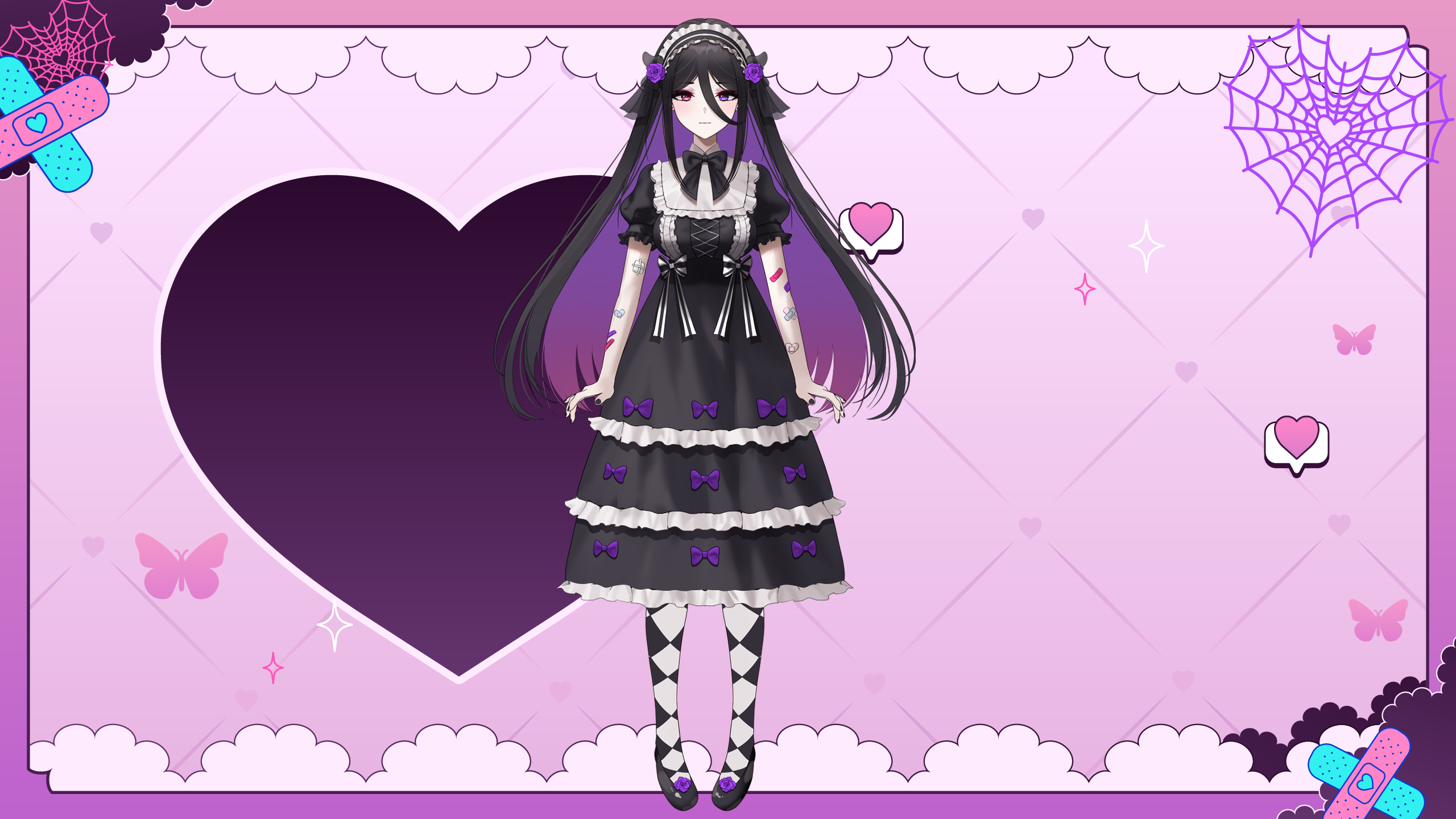 Goth Maid Live2D virtual avatar - snearu - BOOTH