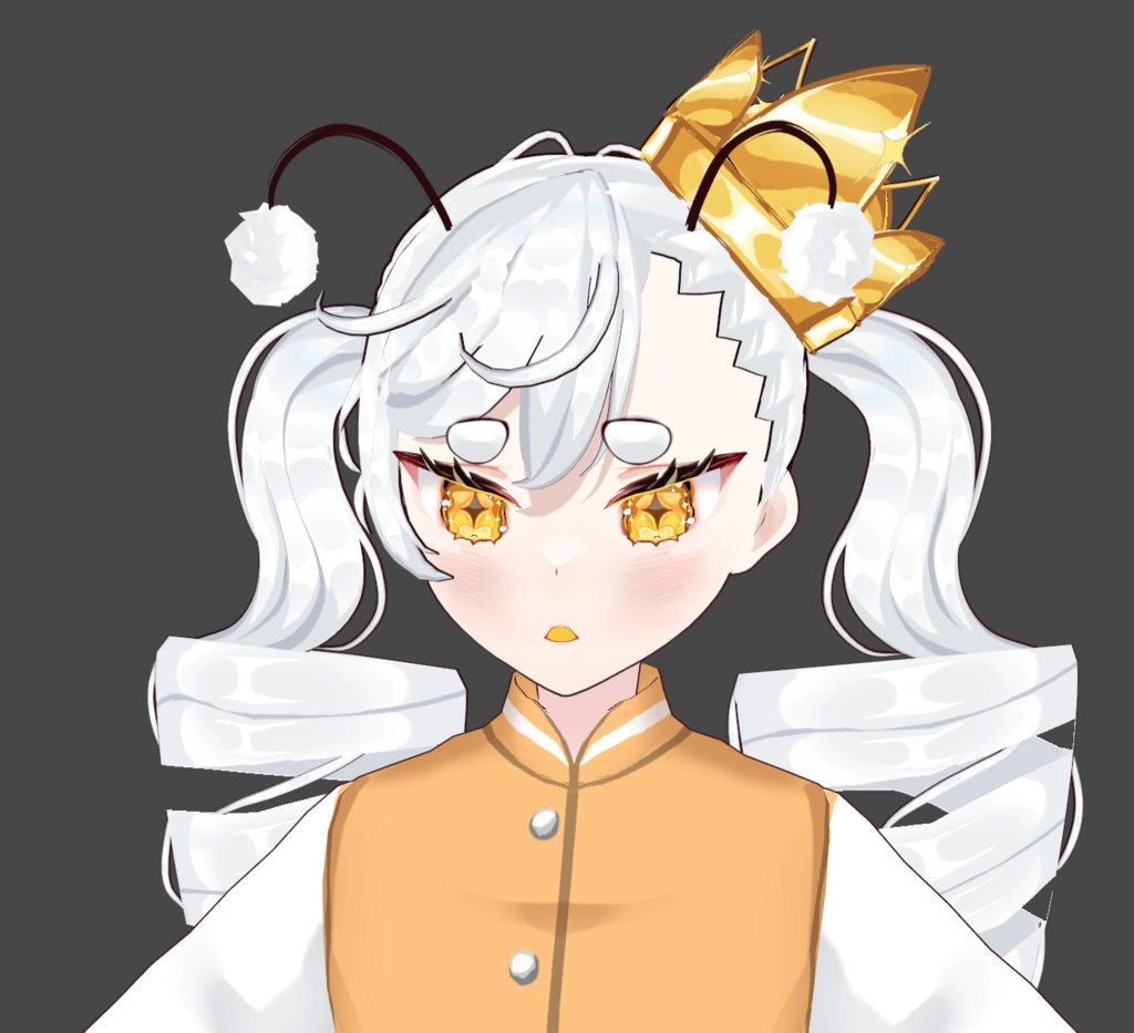 Vroid Bee Girl model 🐝, simple clothing jacket 🌻 - Pudding - BOOTH