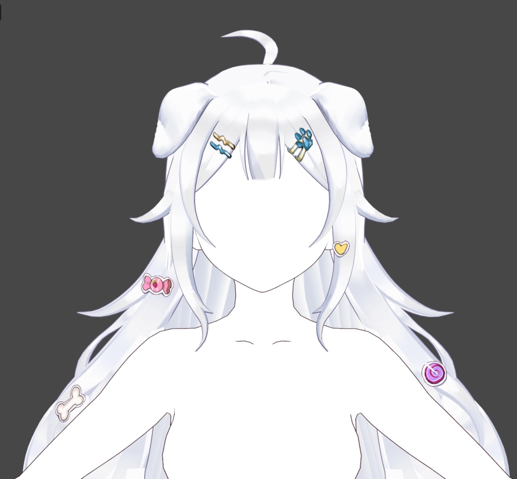 Vroid dog ears/tails and hair🦴 - Pudding - BOOTH